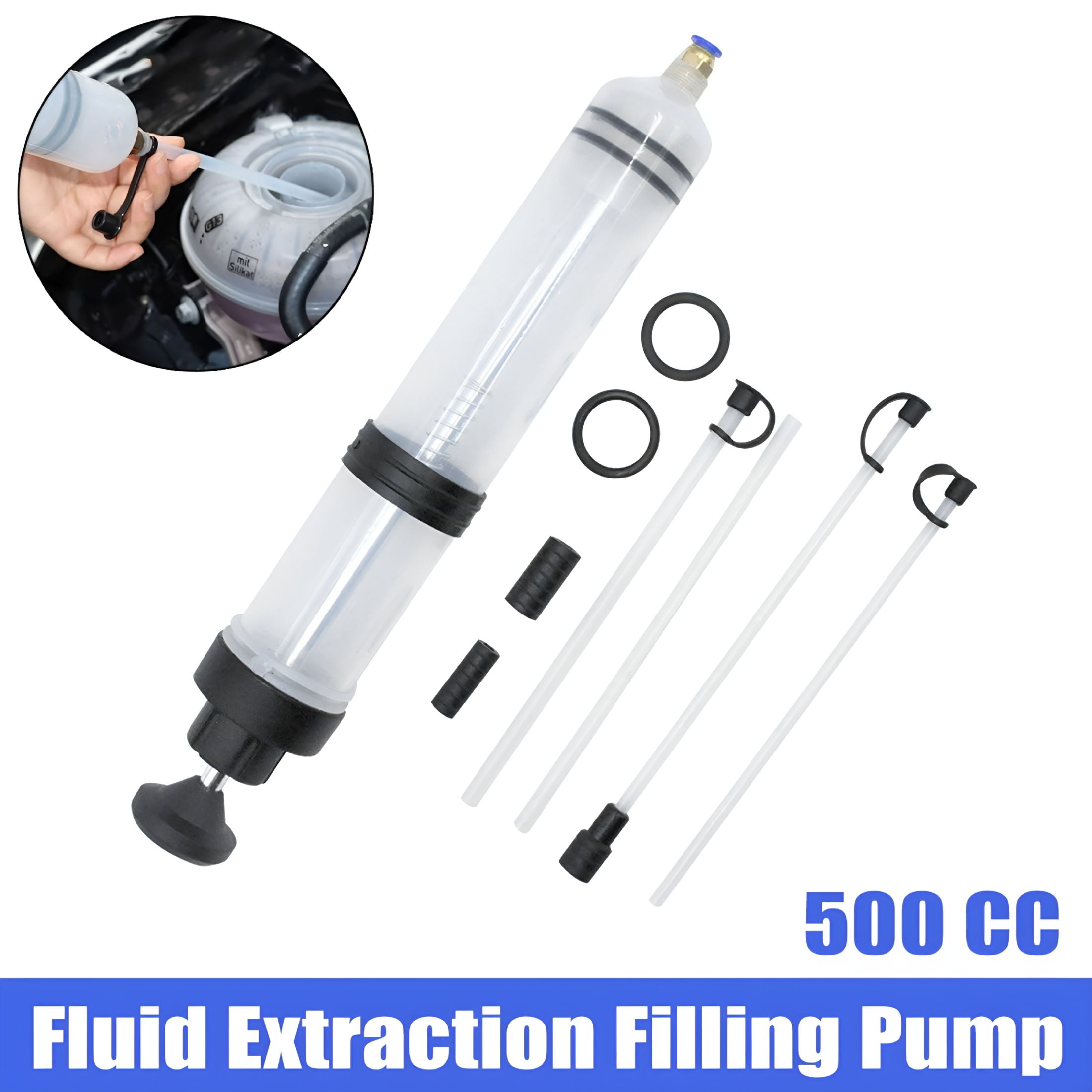 ZEPARO 500cc Automobile Oil Fluid Extractor Fluid Extraction Filling ...
