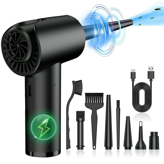 ZEPARO Compressed Air Duster - 51000 RPM Electric Air Duster for ...