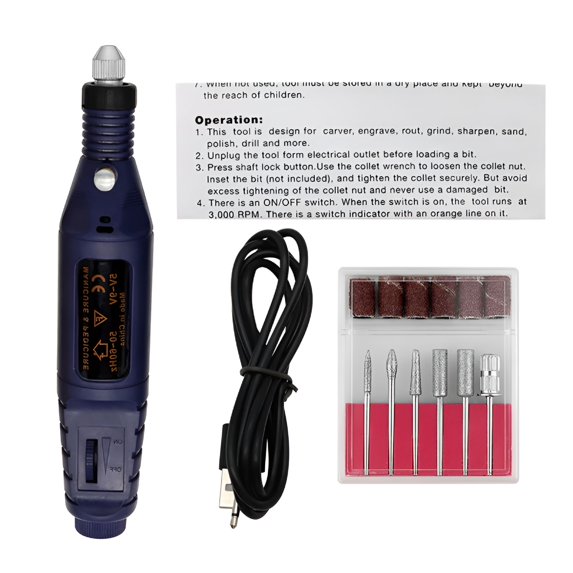 ZEPARO Electric Mini Grinder Drill Set Rotary Tool Kit Nail Polishing ...