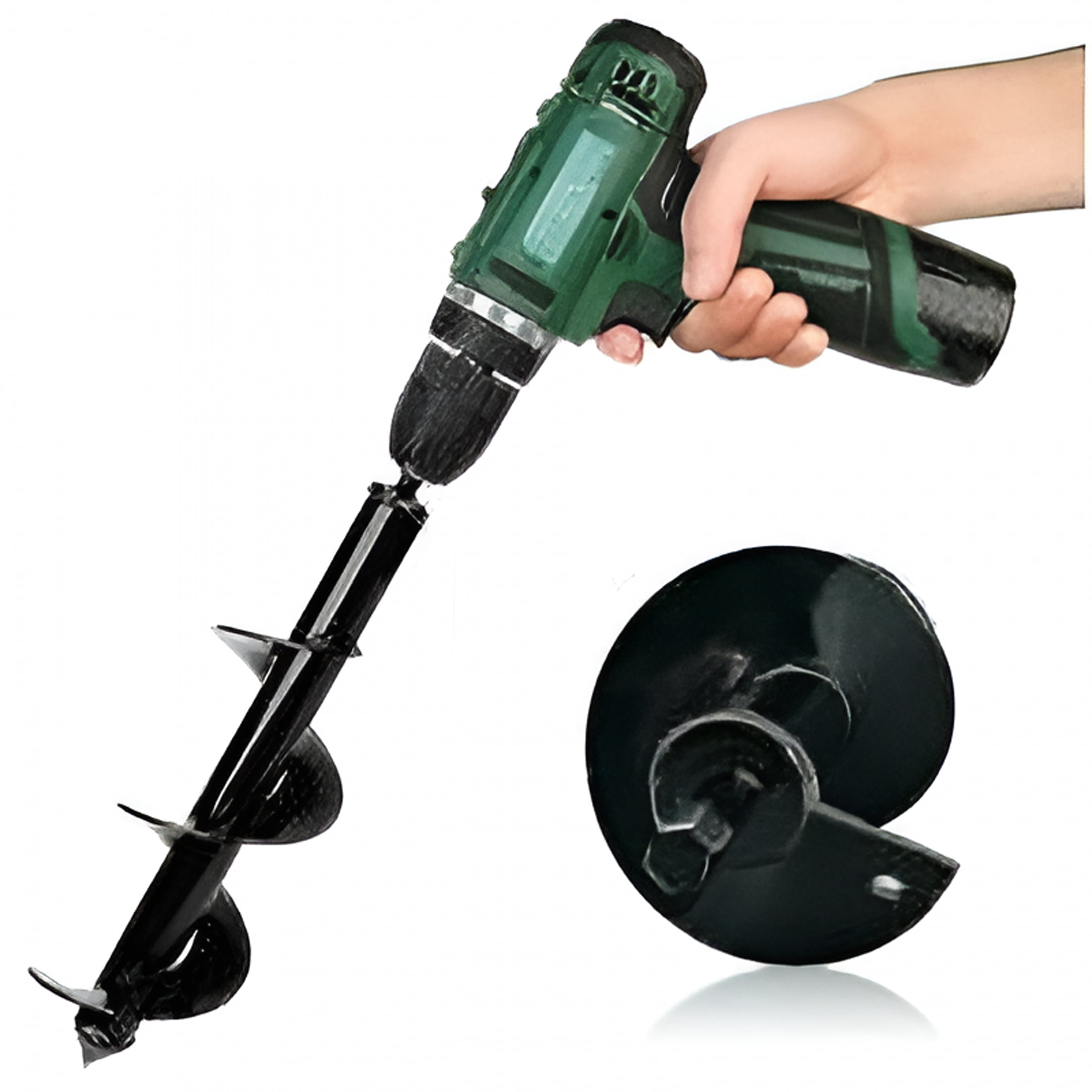 ZEPARO Garden Auger Drill Bit Tool Spiral Hole Digger Ground Drill ...