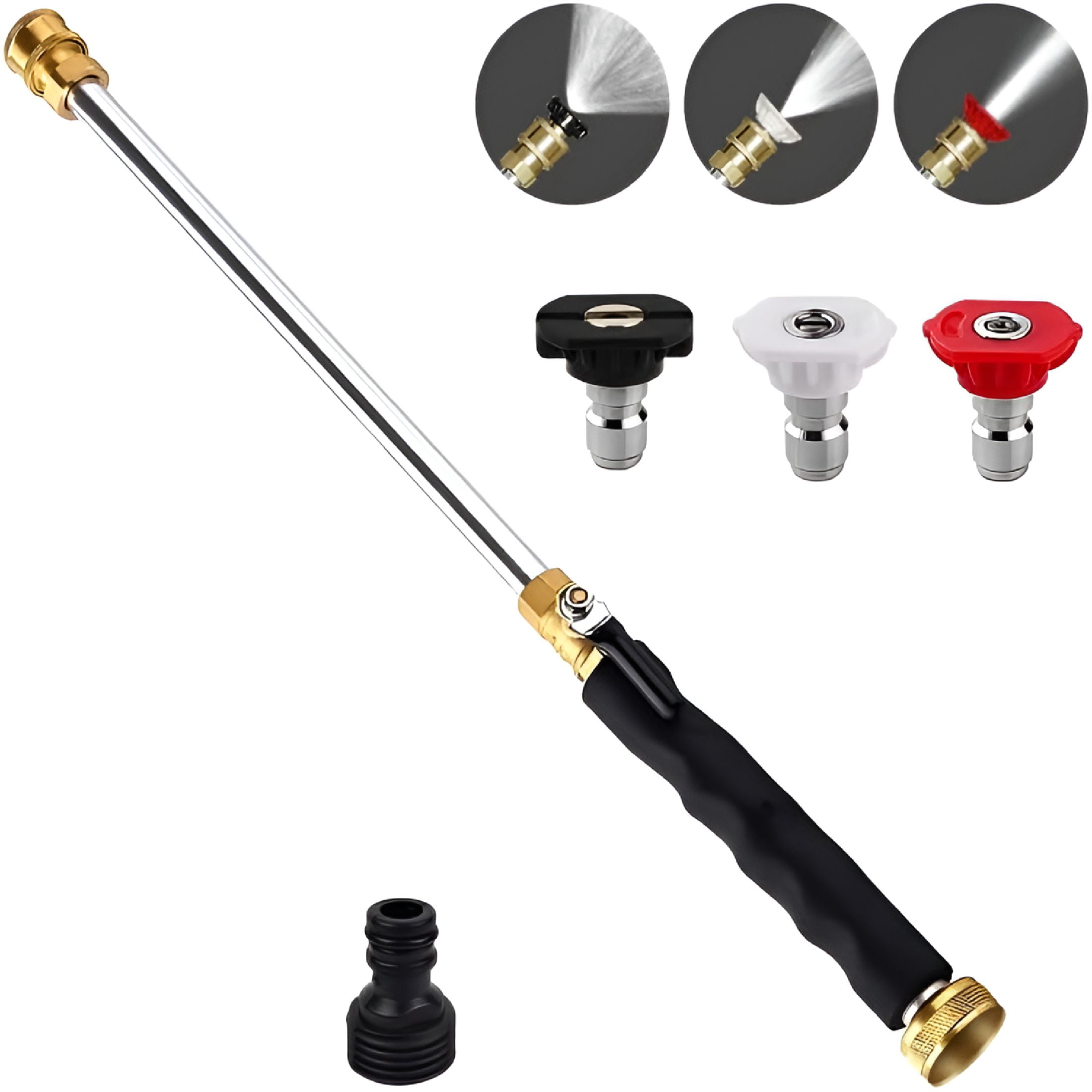 ZEPARO High Pressure Hose Nozzle,Hydro Jet Nozzle Sprayer with 3 ...