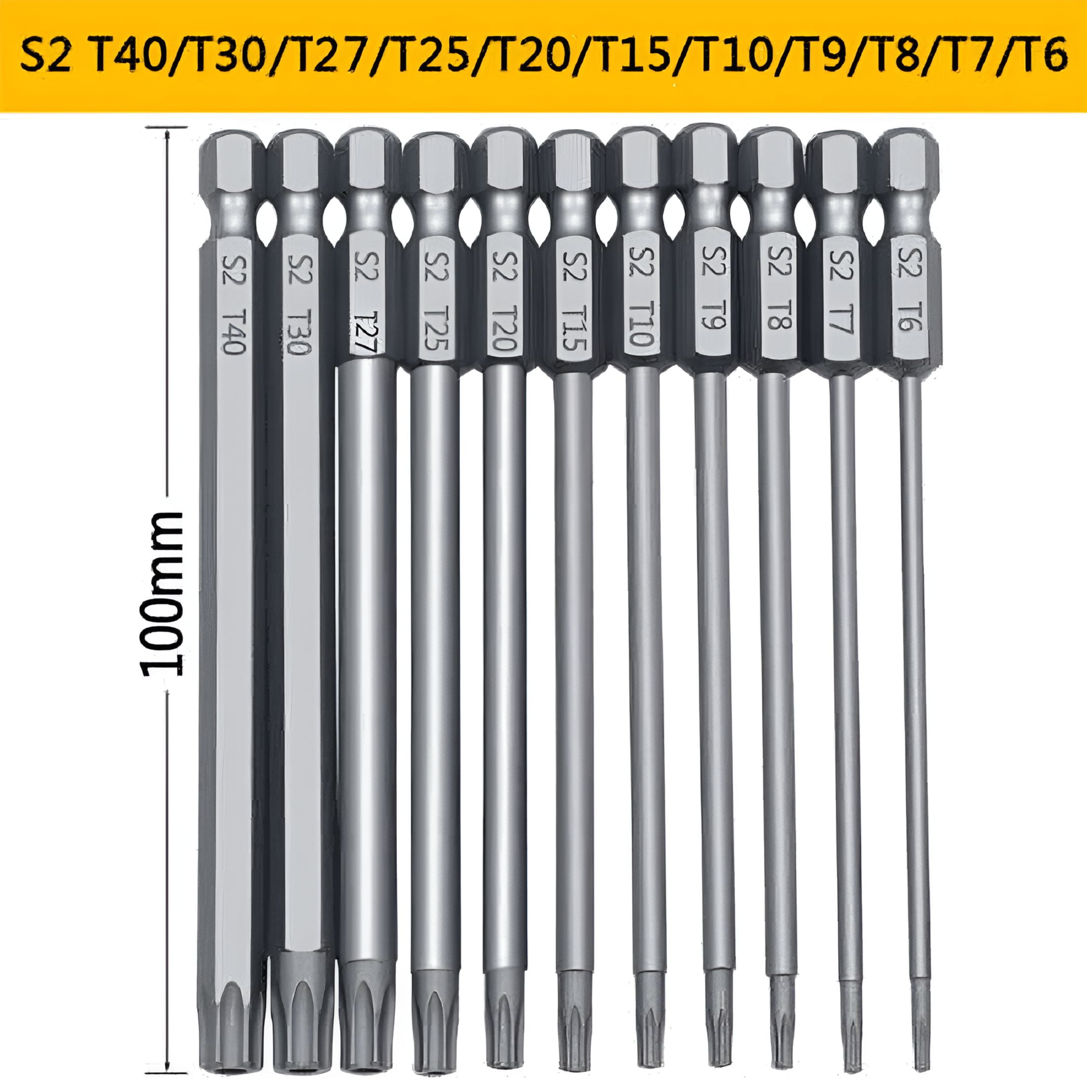 ZEPARO Long Torx Security Head Screwdriver Set,Hex Shank For Industrial ...