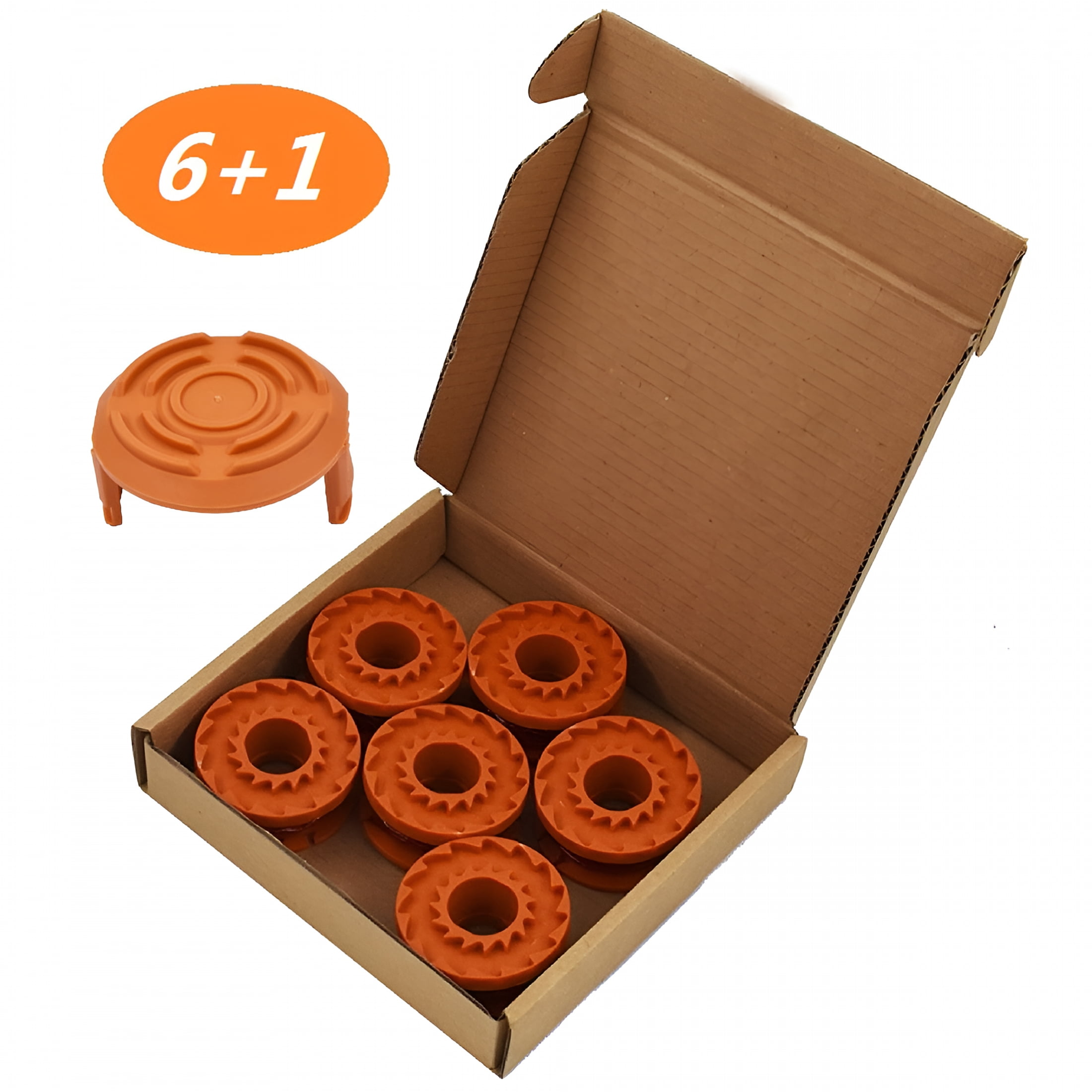 ZEPARO String Trimmer Line Spool with Cap,10ft,0.065in,(6 Spools,1 Cap ...
