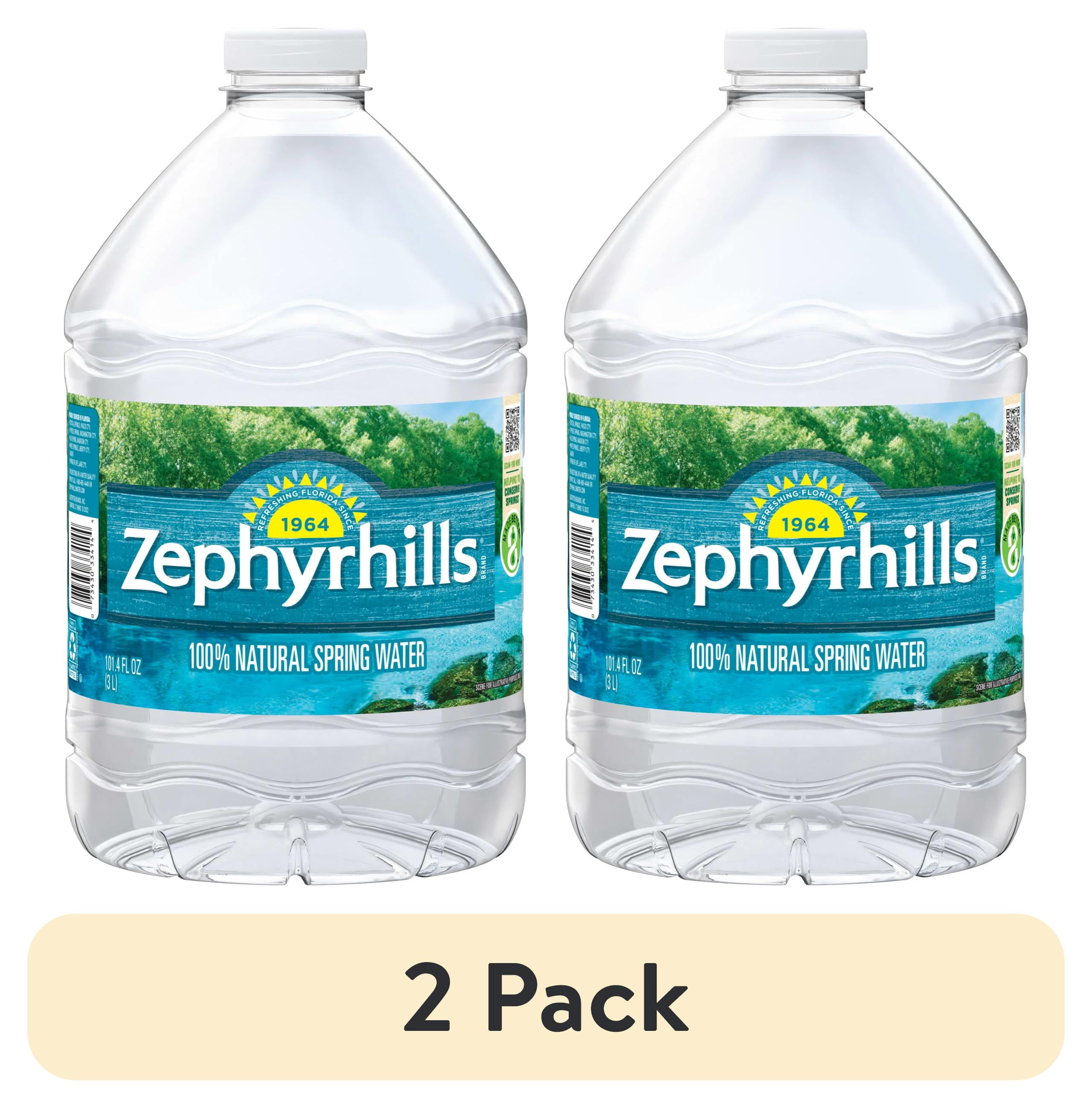 (2 pack) ZEPHYRHILLS Brand 100% Natural Spring Water, 101.4-ounce ...