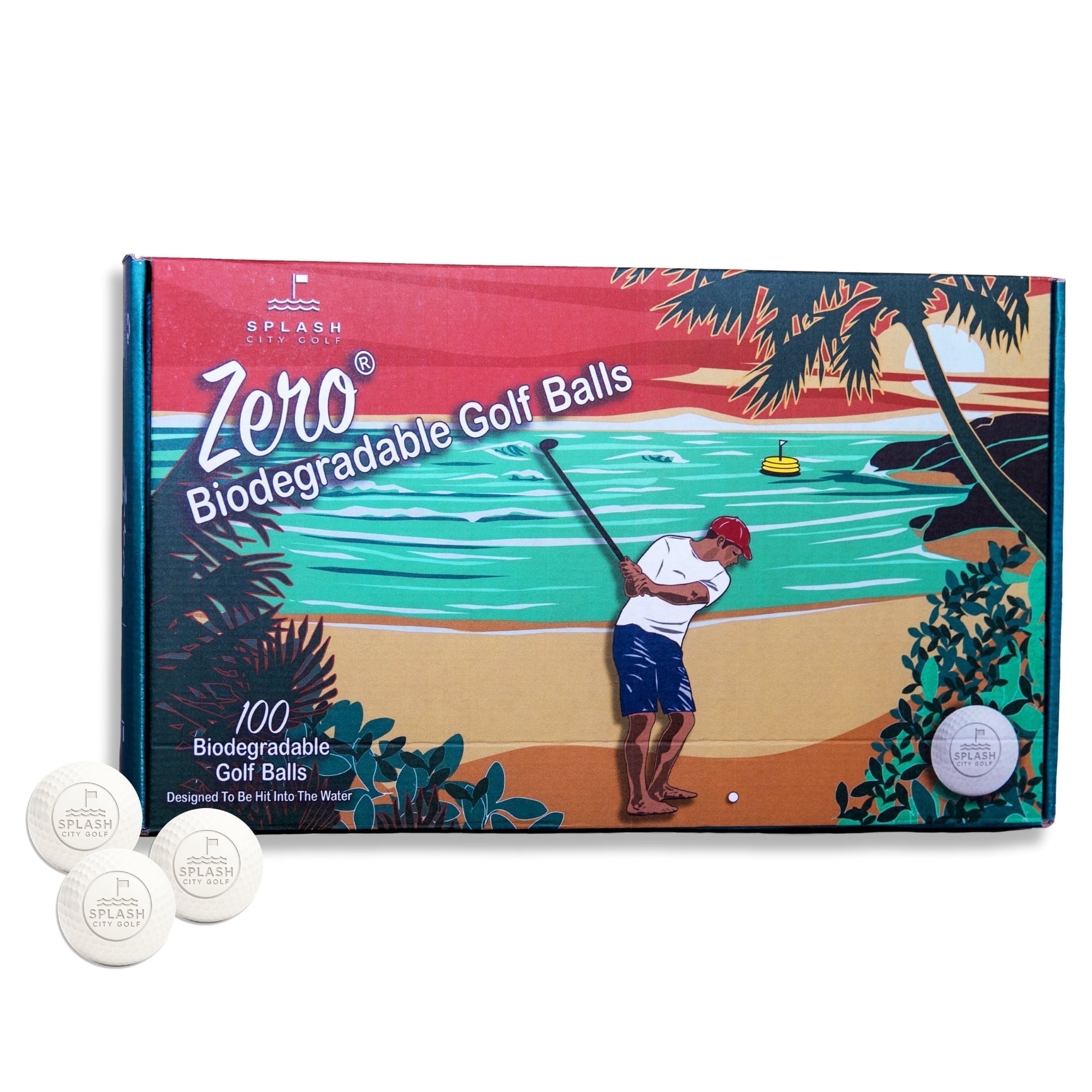 ZERO Biodegradable Golf Balls, 100 Count, Eco-Friendly, Made in USA ...