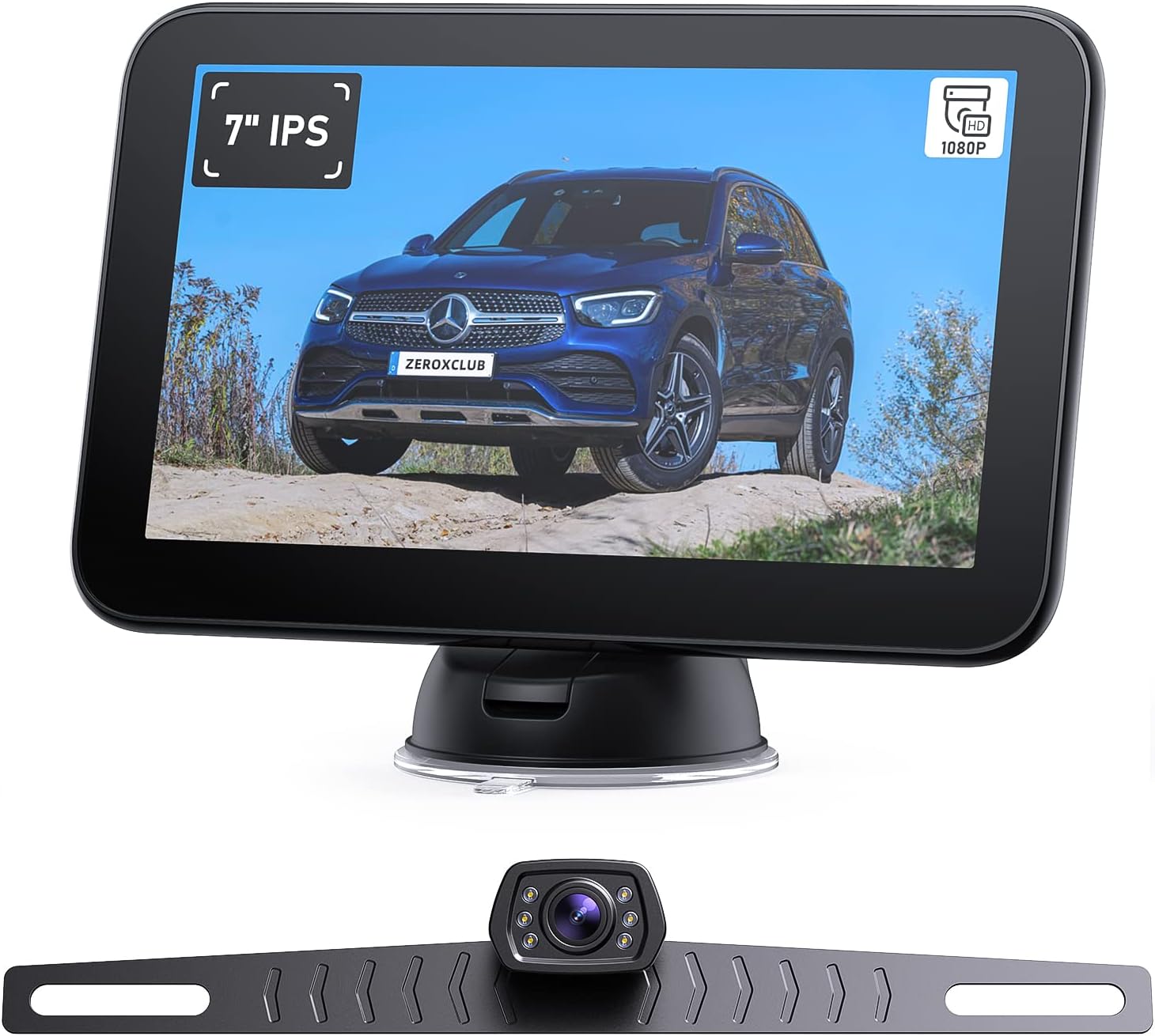 ZEROXCLUB Wired Backup Camera Monitor System 7'' Monitor HD 1080P Night ...
