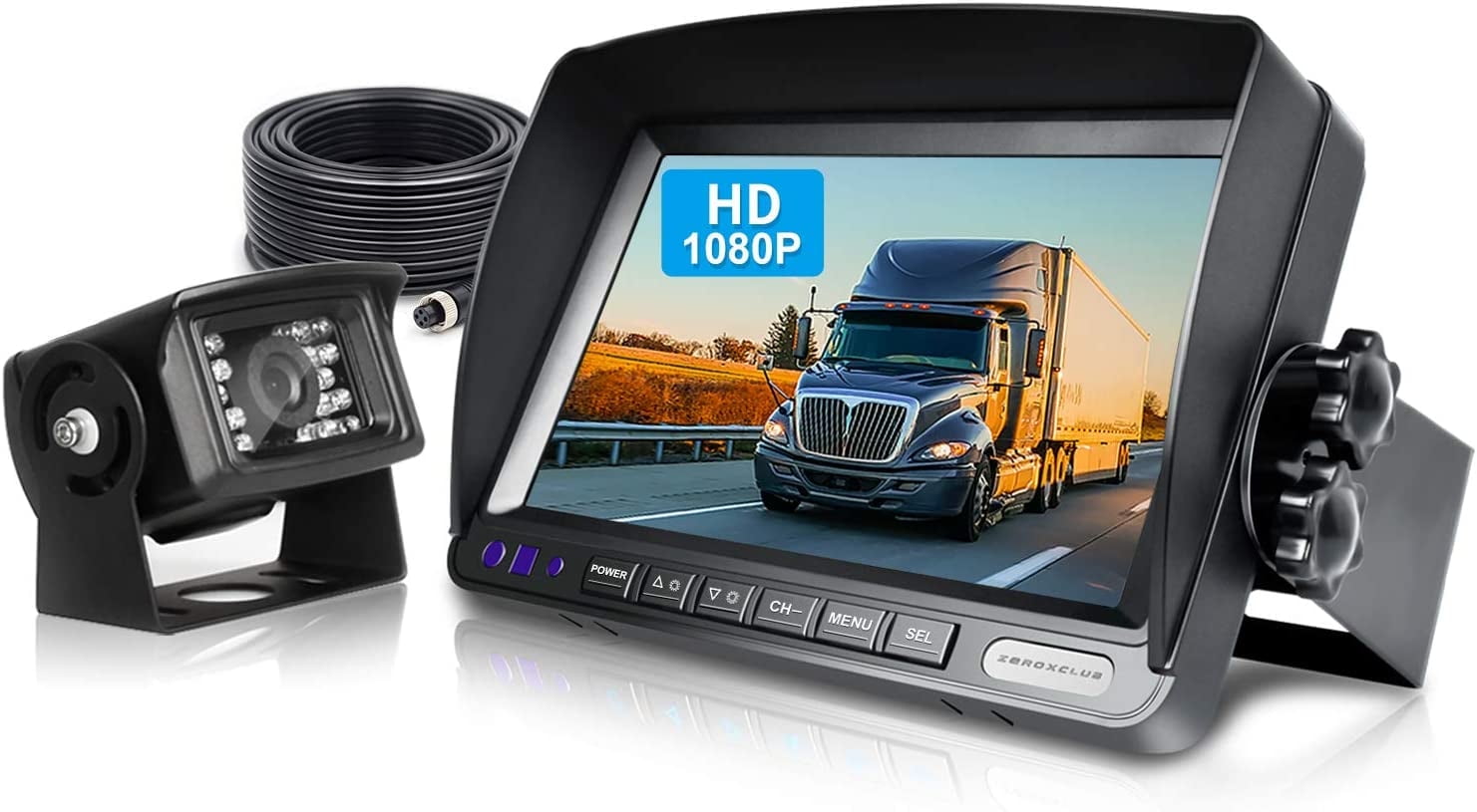 ZEROXCLUB Wired Backup Camera System Kit, 1080P HD, IP69 Waterproof ...