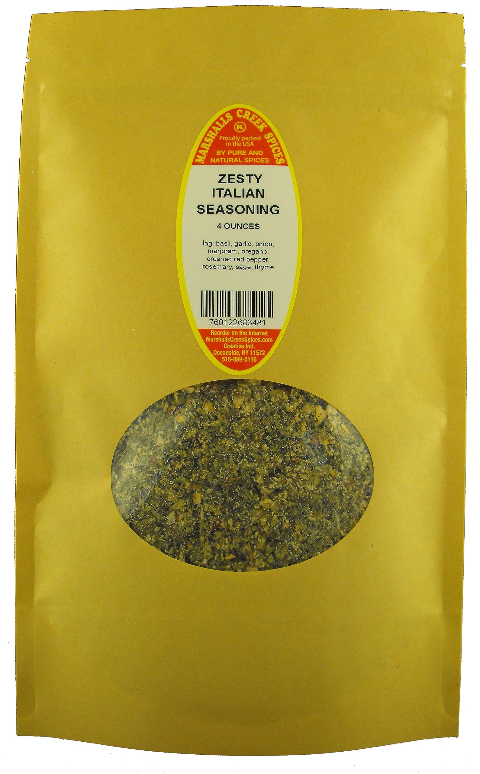 ZESTY CM31 ITALIAN SEASONING 4 ounce ECO Friendly Kraft Stand-up Pouch ...