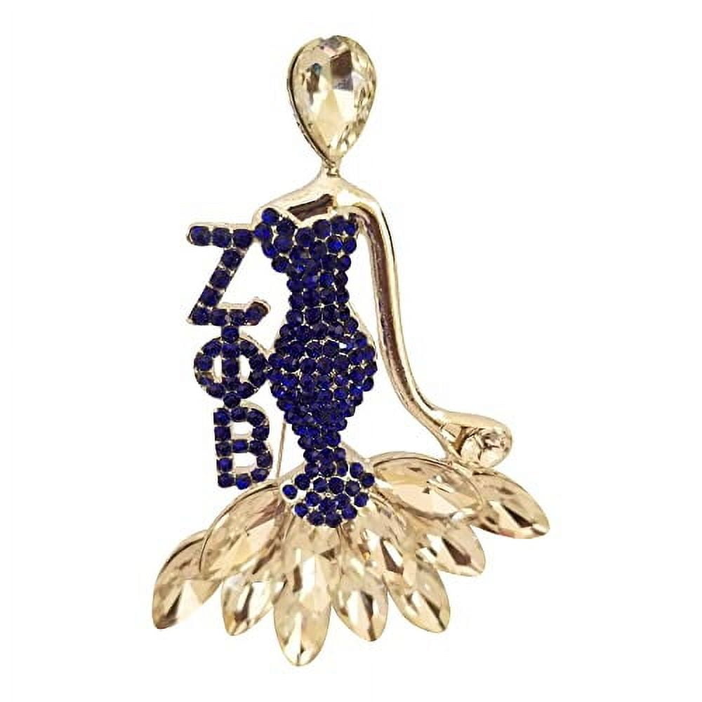ZETA Greek Sorority Paraphernalia Brooch Pin for Women Greek (Sparkling ...