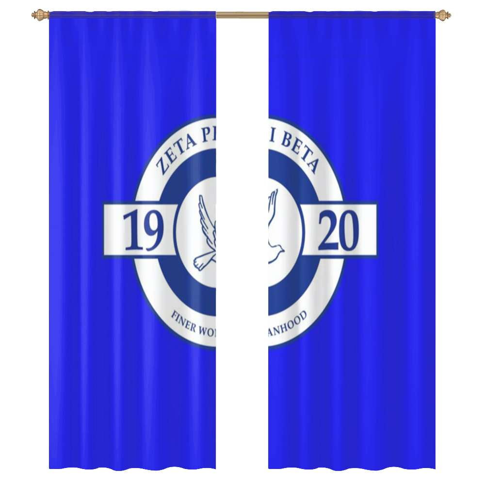 ZETA PHI BETA FINER WOMANHOOD Sheer Voile Curtain Window Tulle Curtains ...