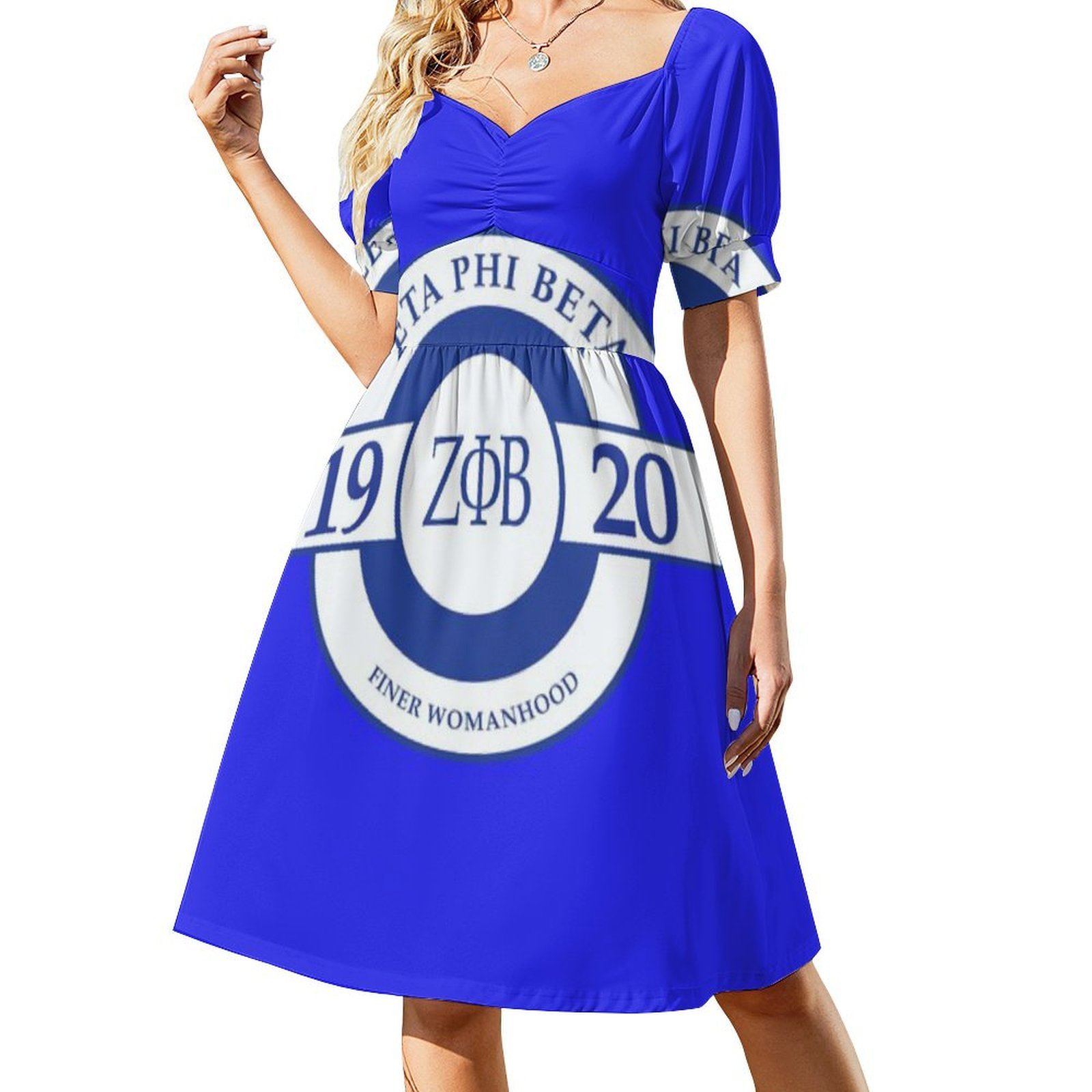 ZETA PHI BETA Short Sleeve Dress Clothes Women's Summer Dress Elegant ...