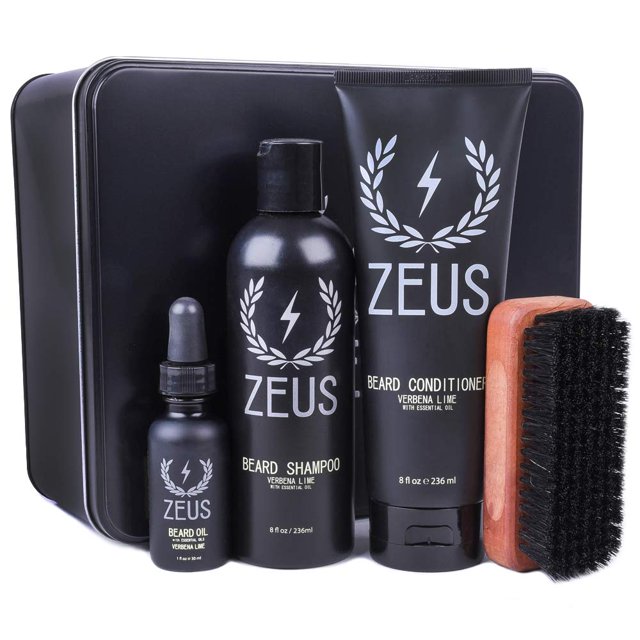 ZEUS Deluxe Beard Grooming Kit for Men - Beard Care Gift Set to Soften ...