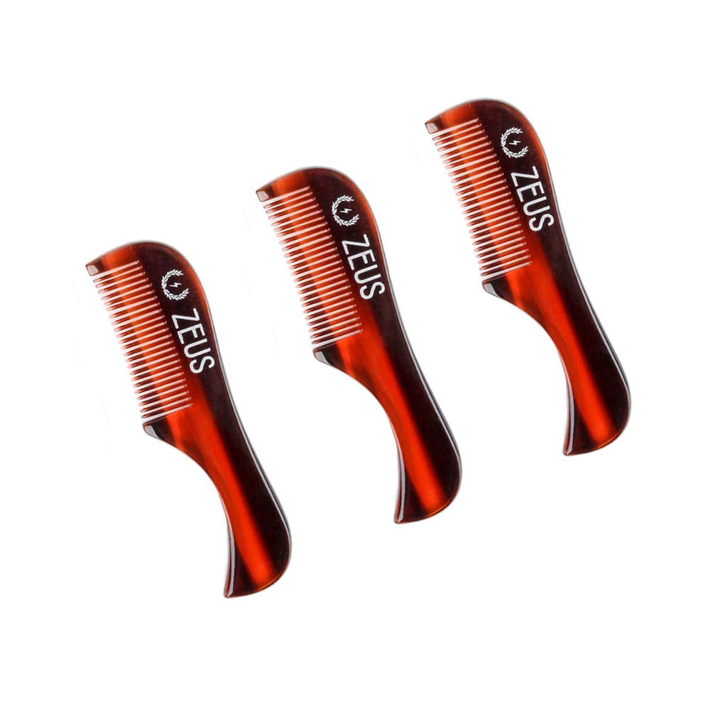ZEUS Handmade Saw-Cut Mustache Comb - 3" x 0.75"- 3 Pack - Quality ...