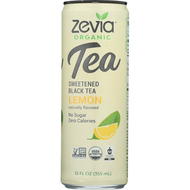 ZEVIA TEA BLACK LEMON ORGANIC 12 FL OZ - Walmart.com