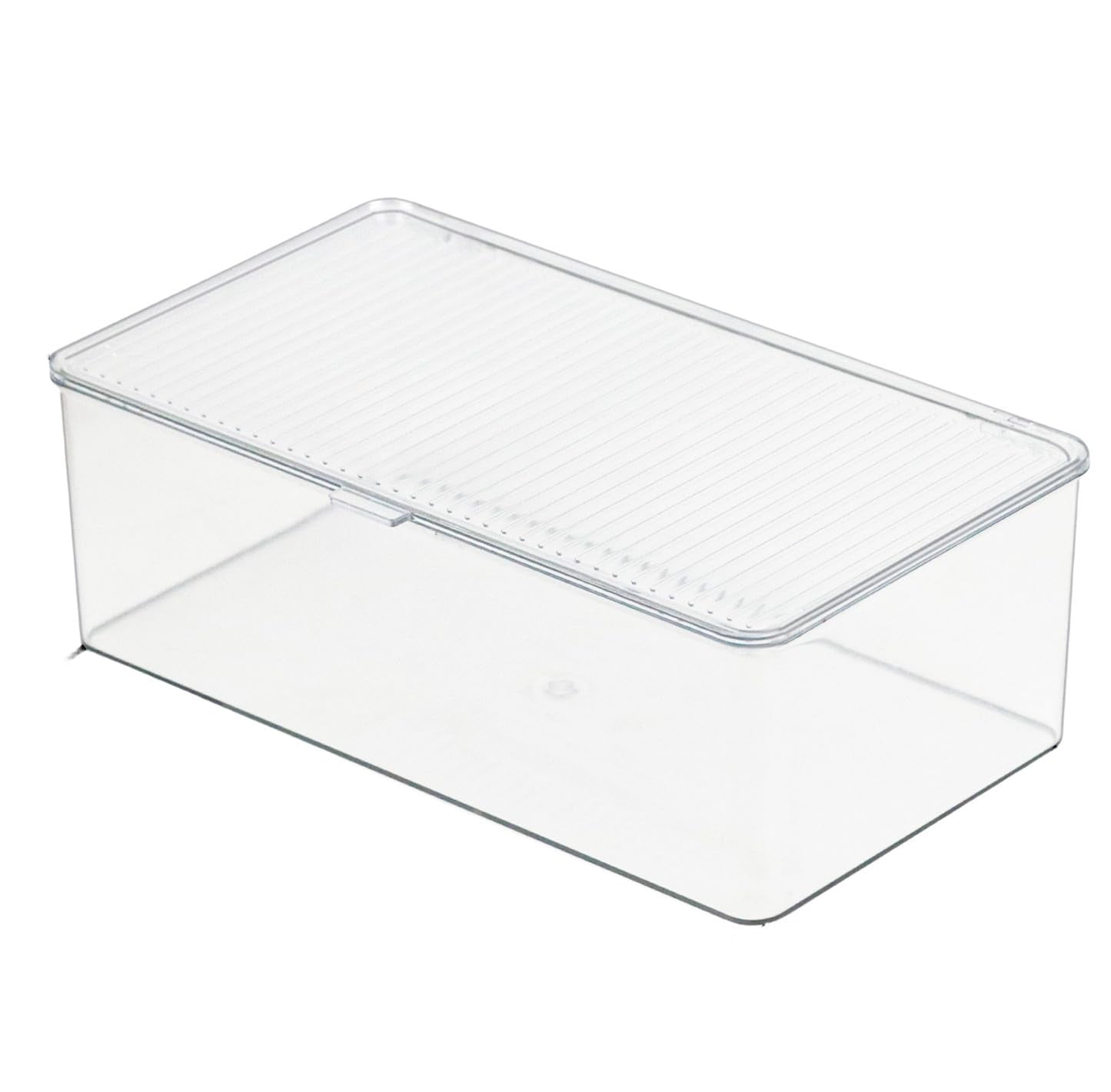 ZEXALOR Clear Plastic Storage Bin with Lid, Organizer for Pantry ...
