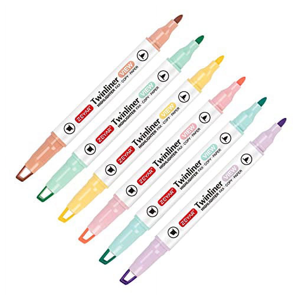 ZEYAR Clear View Tip .. Highlighter, Dual Tips Marker .. Pen, See ...