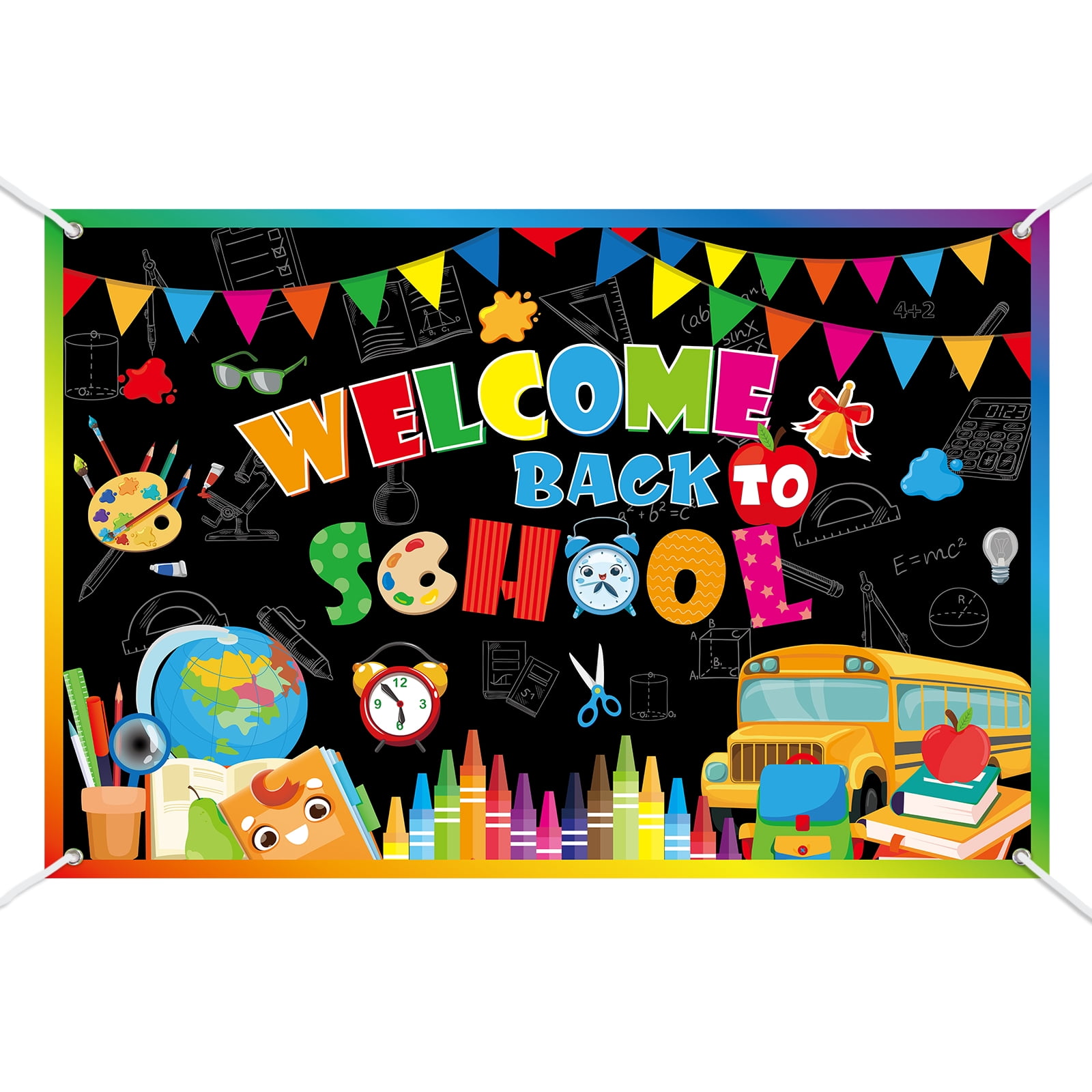 ZEYGC Large Welcome Back to School Background Poster Party Decoration ...