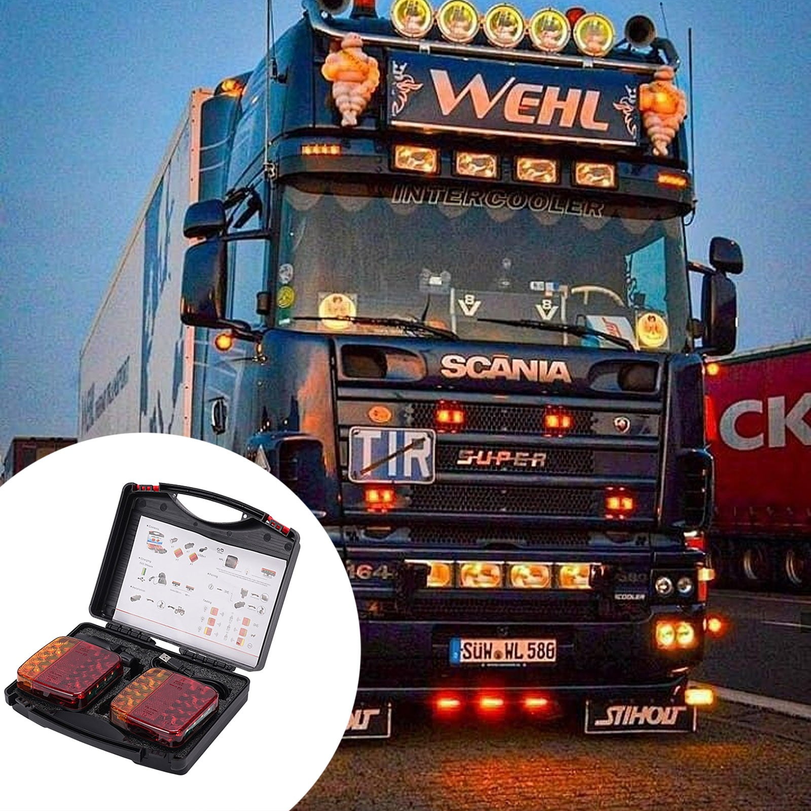 ZEYUN Wireless Trailer Lights Magnetic,Wireless Trailer Lights,2025 New ...