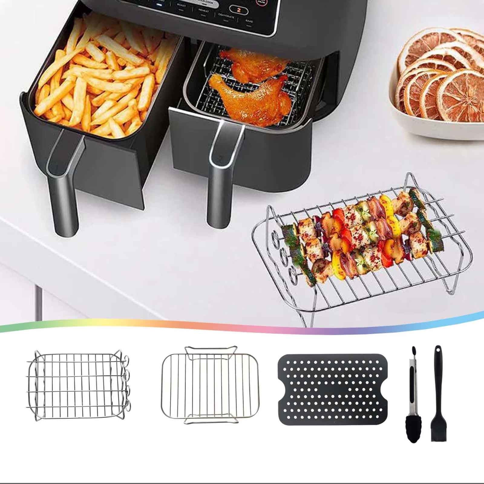 ZEZKT Air Fryer Rack Cooking Steaming Cooling Multi-Purpose 304 ...