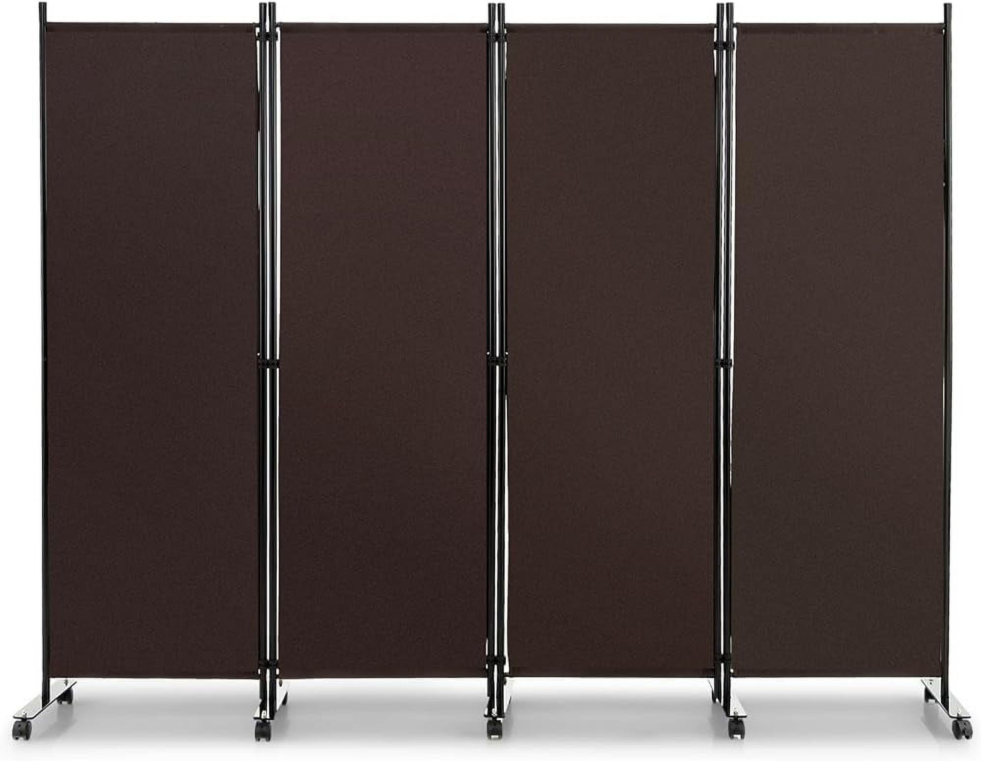 ZFGSUIJN 6Ft Tall Room Divider with Rollers - 73" Wide Freestanding ...
