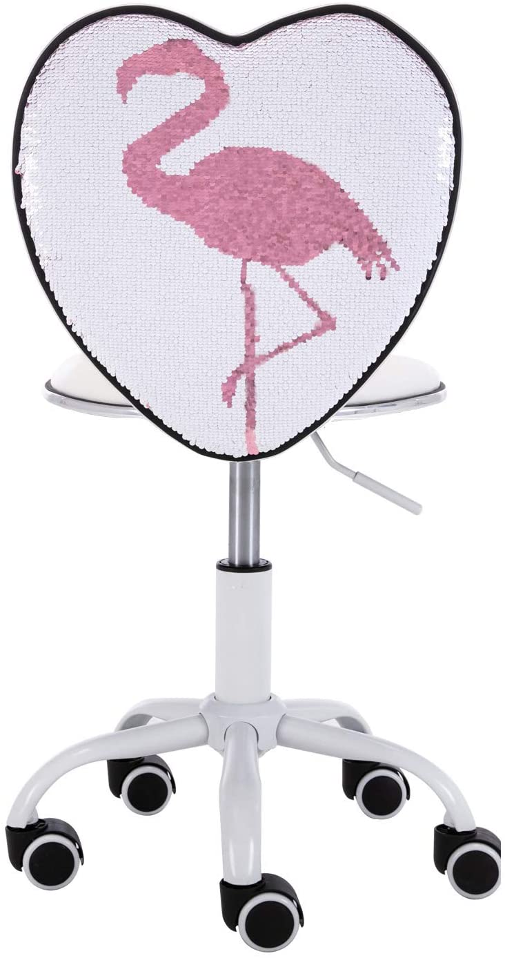 ZFGSUIJN Butterfly Desk Chair Girls Students Study Chair Adjustable ...