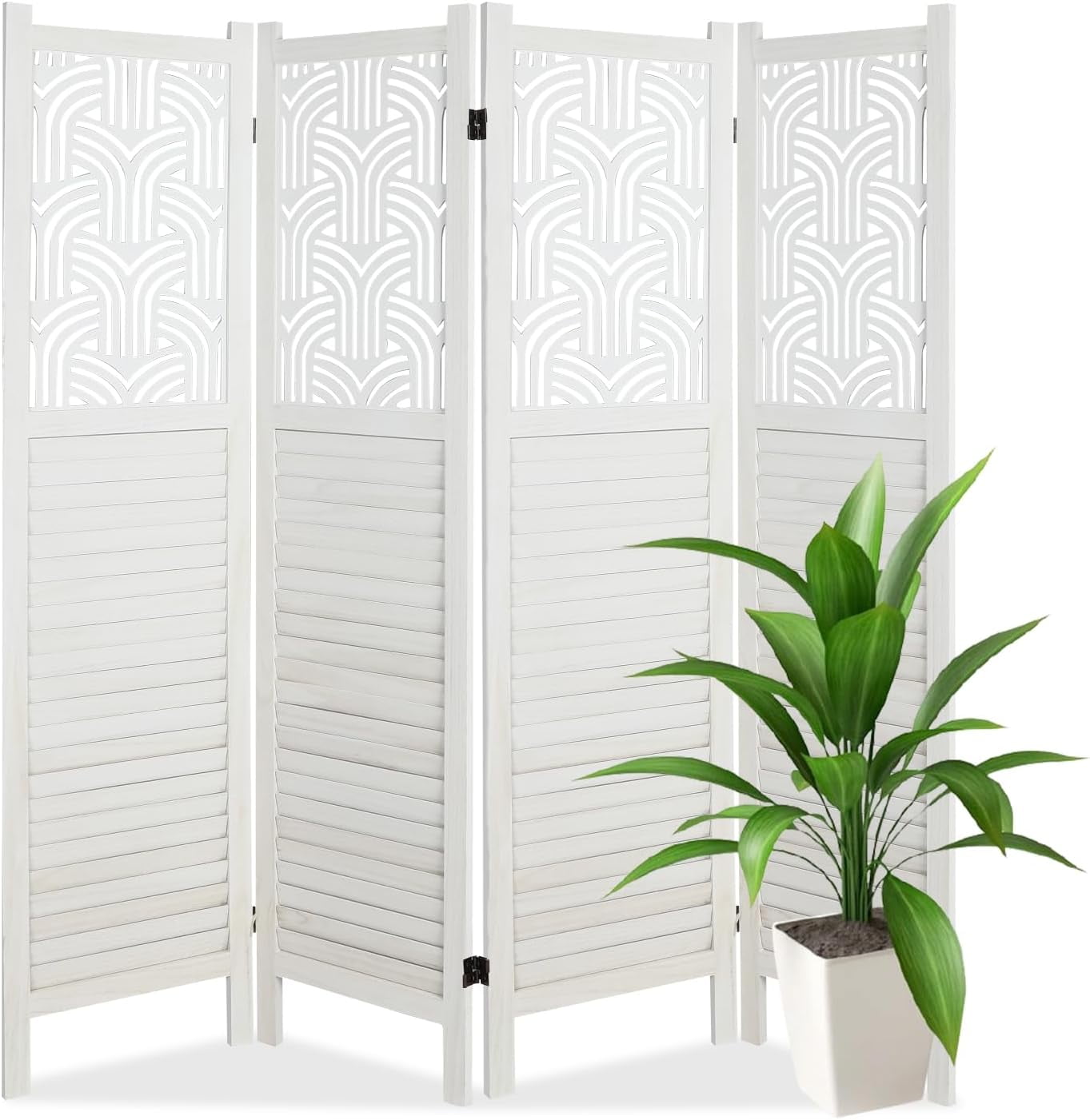 ZFGSUIJN SERTGVF 6 Panel Room Dividers Fully Assembled 5.6Ft Carved ...