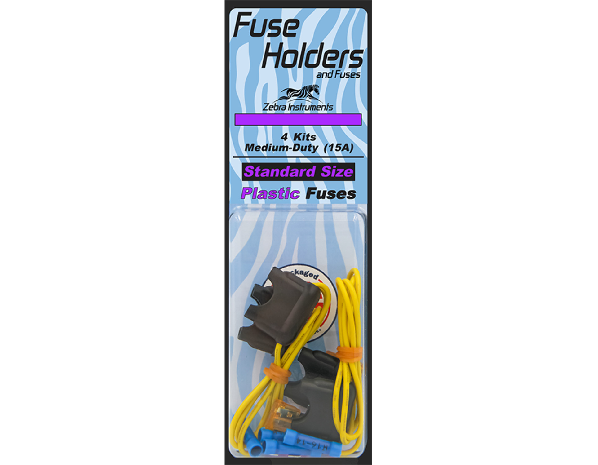 ZFH01 - Fuse Holders & Fuses - 4 Pack - Medium-Duty (15A) Standard Size ...
