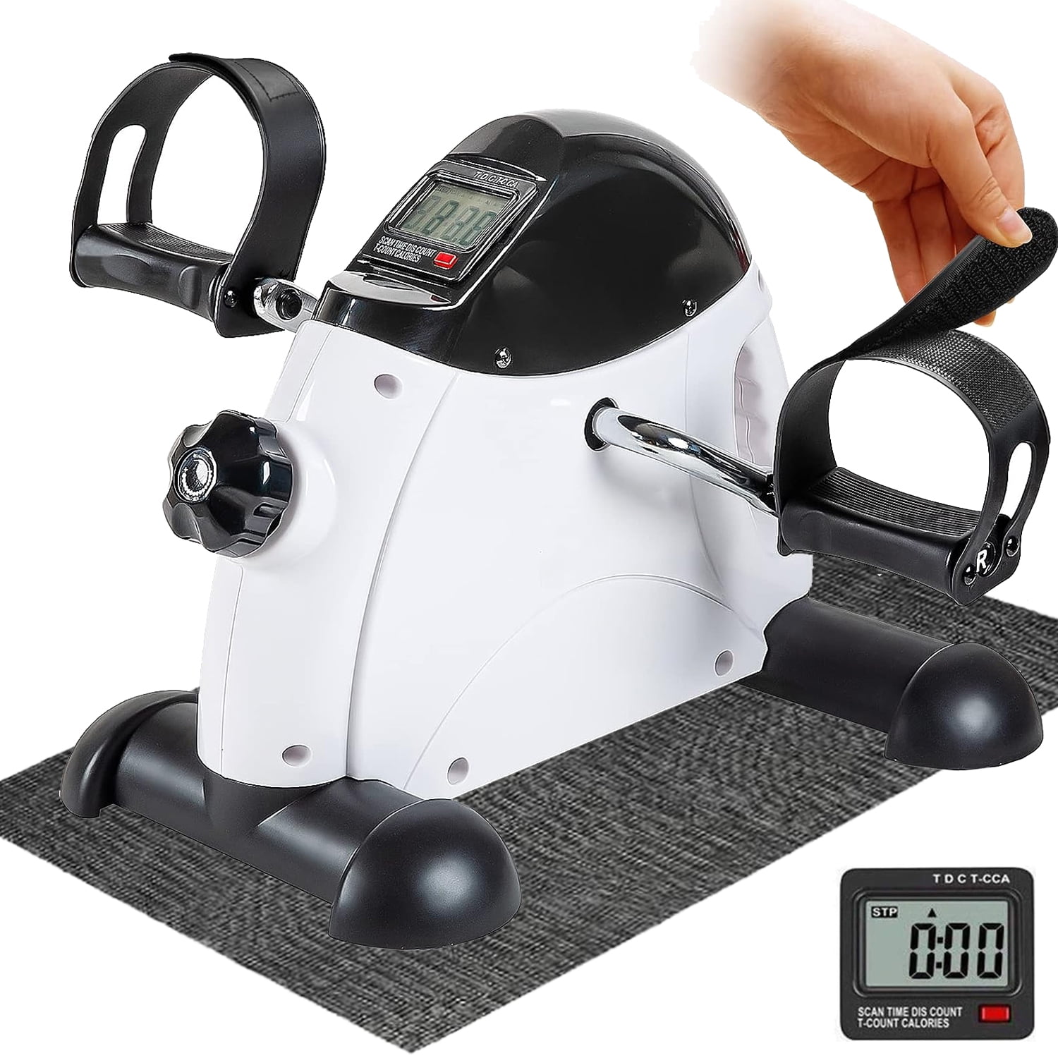 ZFITEI Mini Pedal Exerciser Under Desk Bike with Non Slip Carpet ...