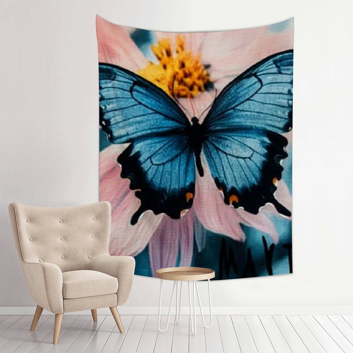 ZFLMY Butterfly Flower Inspiration Wall Tapestry 100% Polyester Art 30 ...