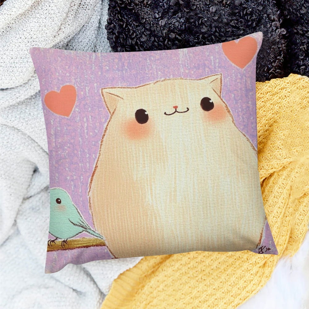 ZFLMY Capybaras Pillow Cover Cute Cartoon Capybara Throw Pillow Cover ...