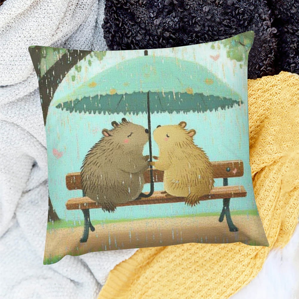 ZFLMY Capybaras Throw Pillow Cover for Bedroom Living Room, Cartoon ...