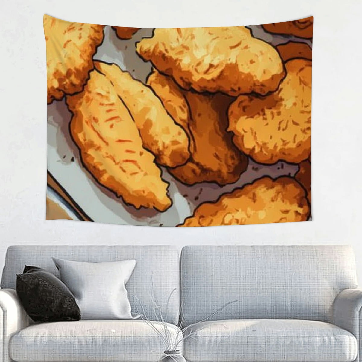 ZFLMY Chicken Nuggets Food Funny Tapestry Backdrop Banner Aesthetic ...