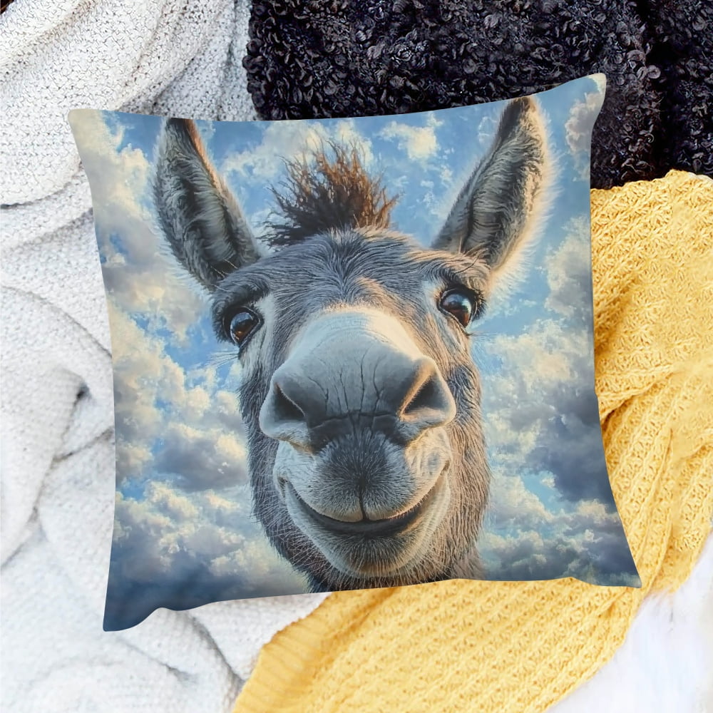 ZFLMY Decor Holiday Pillow Case Donkey Face Clouds Party Supplies for ...