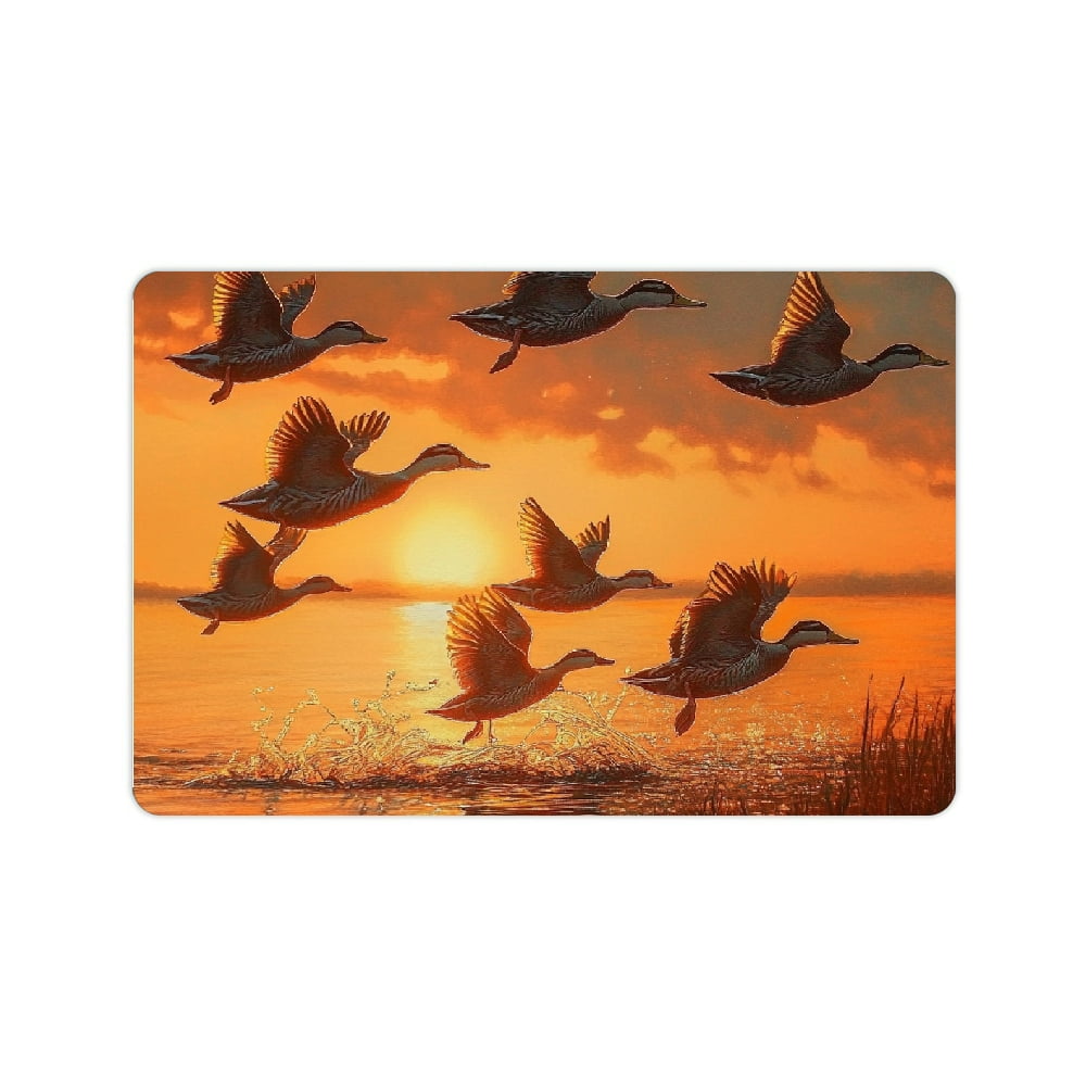 ZFLMY Ducks Sunset Water Diatom Mud Bath Mat Fast Absorption Rubber ...