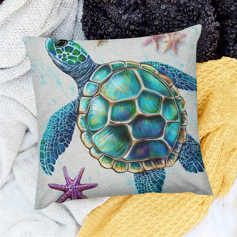 ZFLMY Just A Girl Who Loves Turtles Decorative Throw Pillow Case ...