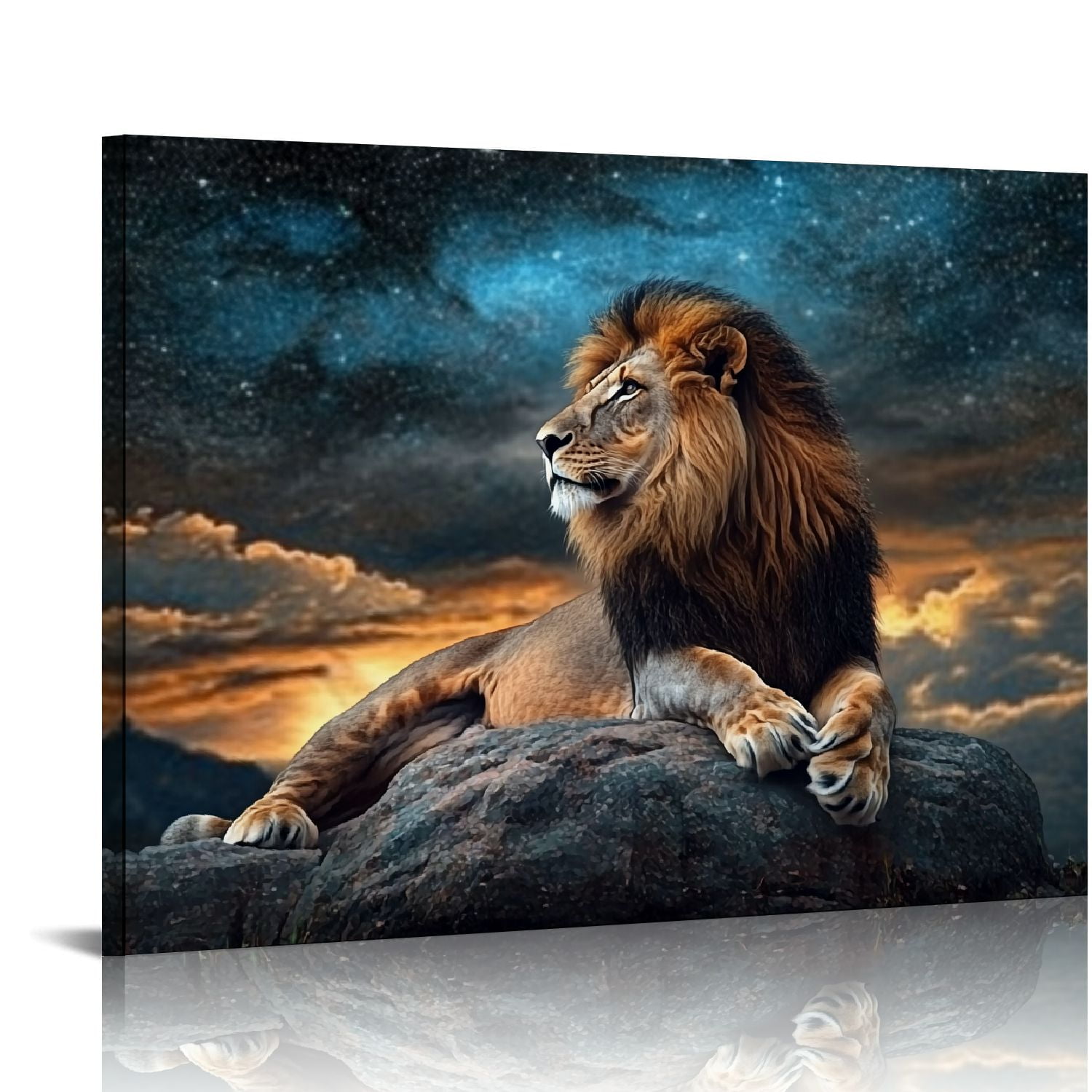 ZFLMY Lion Wall Art African Lion Canvas Wildlife Animal Pictures Print ...