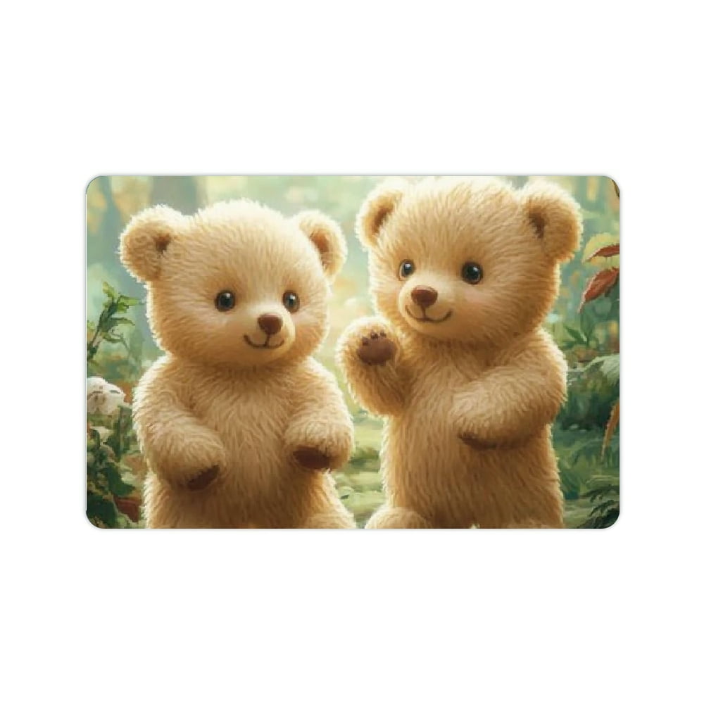 ZFLMY Teddy Bears Forest Cute Fast Absorption Home Diatom Mud Mats Non ...