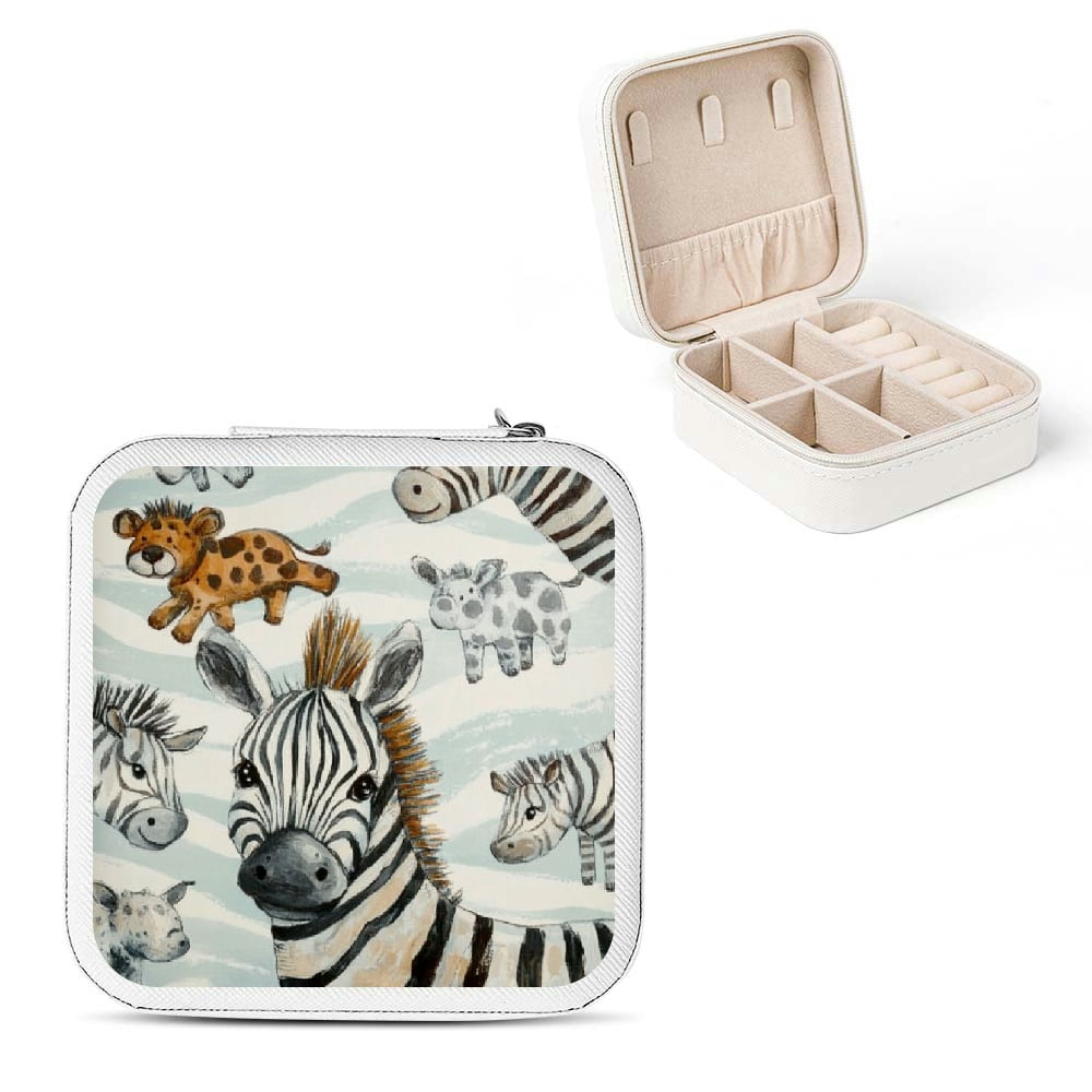 ZFLMY Zebra Flexible Storage Jewelry Box Travel Organizer 3.8 Inches ...