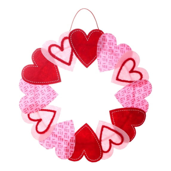 ZFSBZBS 1Pc 14 Inch Valentine‘s Day Wreath Heart Wreath Home Decor ...