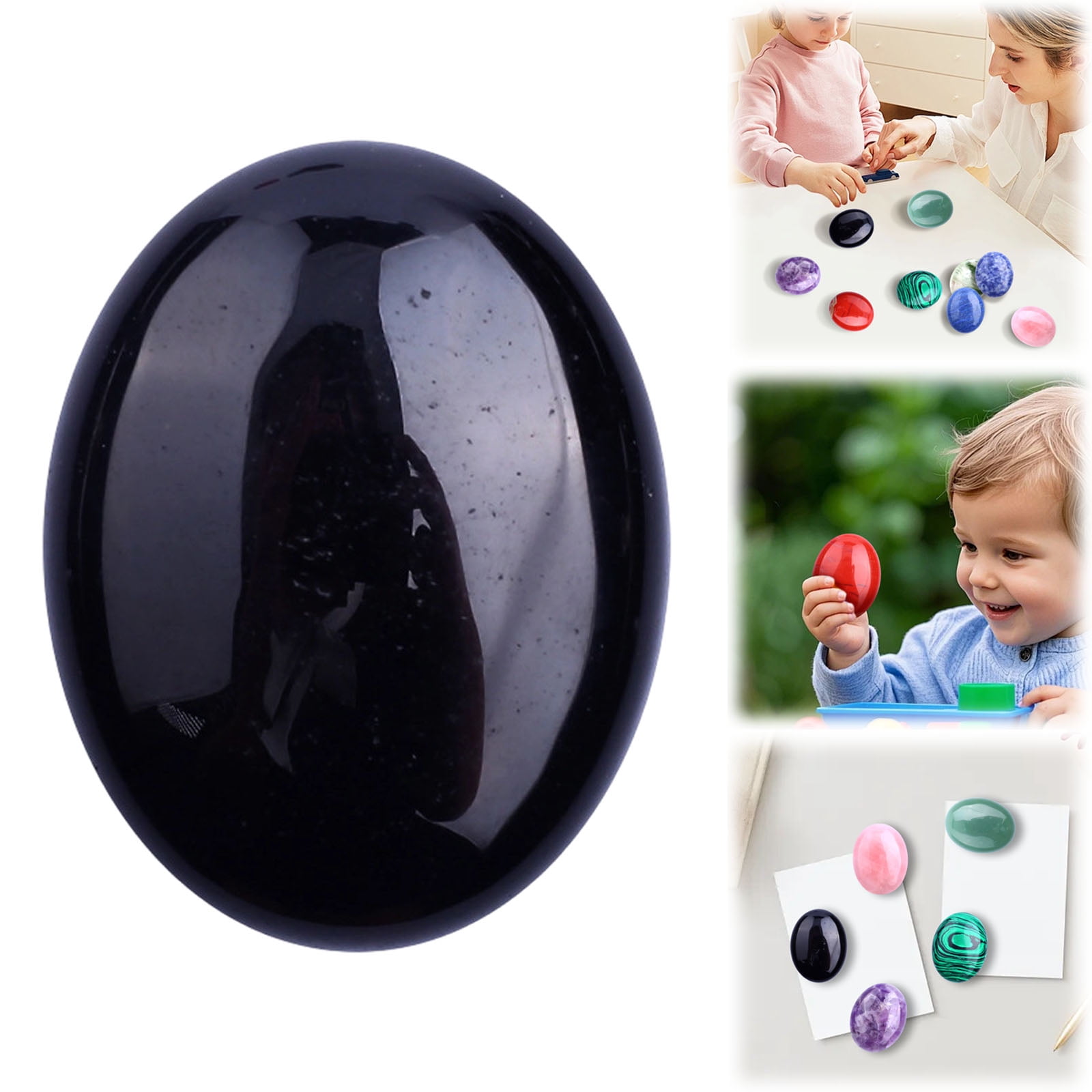 ZFSBZBS 1Pc Healing Crystals Stones Thumb Worry Stone Relax Palm Rock ...