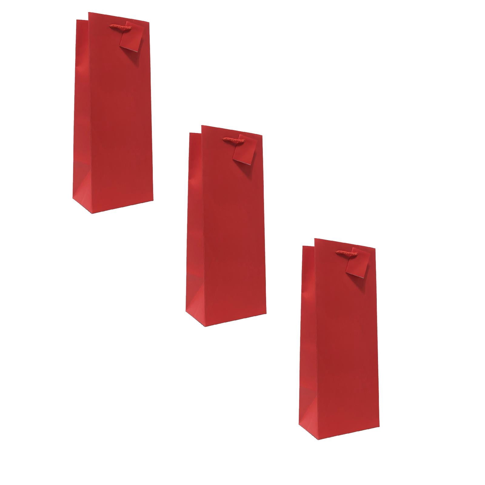 ZFSBZBS 3Pcs Red Wine Bag for Wine Bottles Wine Gift Bags 3.8"x3.5"x13 ...