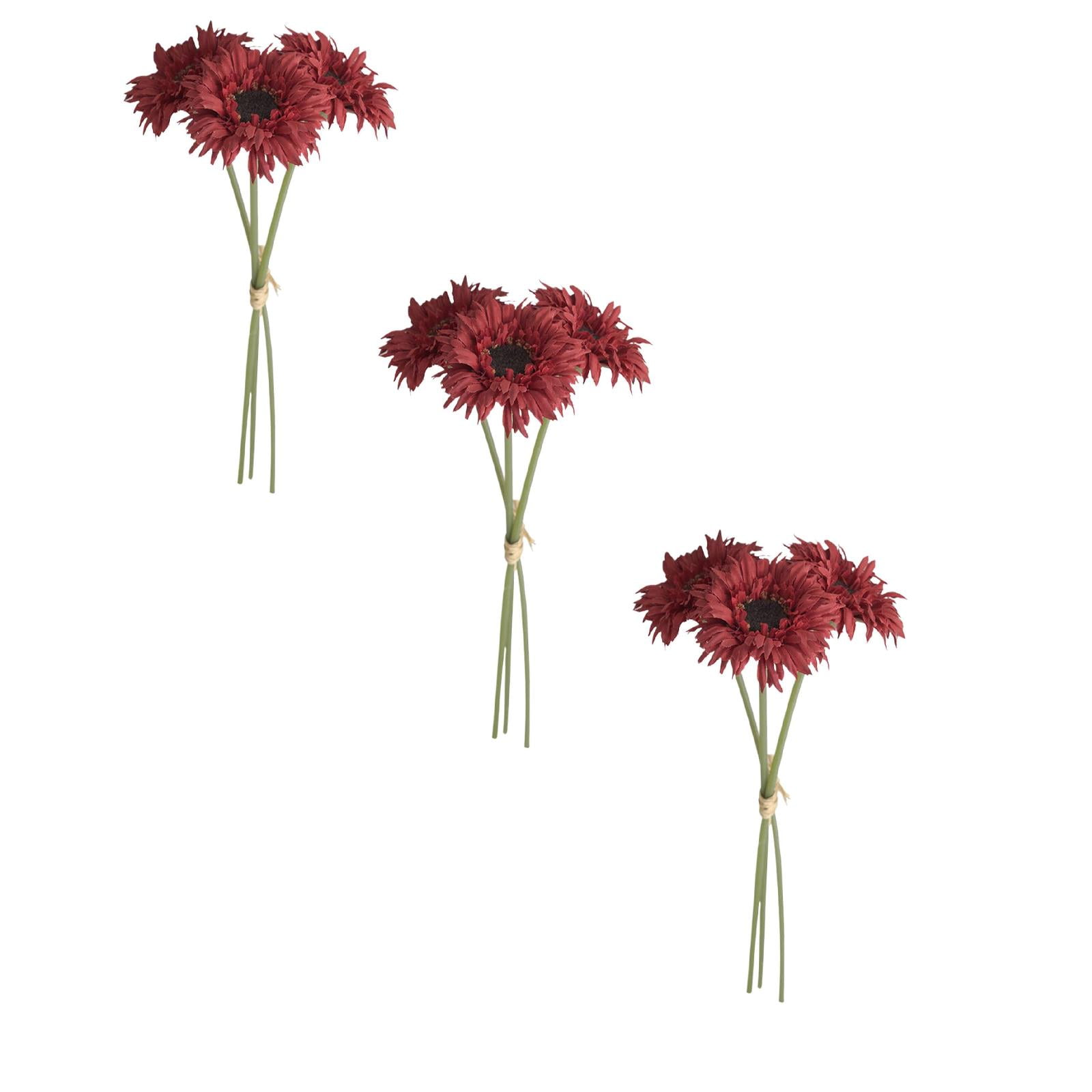 ZFSBZBS 3Pcs Sunflowers Artificial Flowers Long Stem Sunflower ...