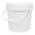 ZFSBZBS 5L White Plastic Bucket with Handle and Lid Reliable Heavy Duty ...
