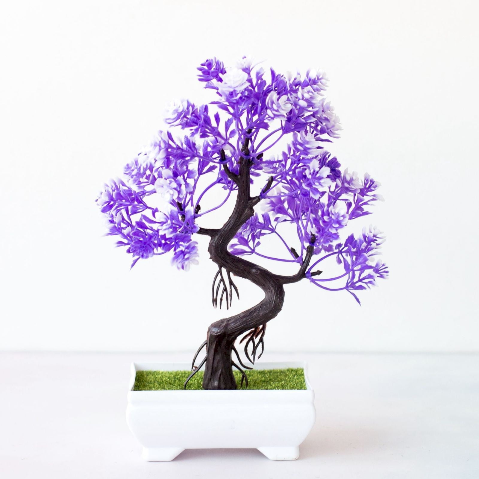 ZFSBZBS Artificial Plastic Plants Bonsai Trees Plants Greenery Desktop ...