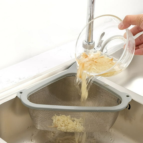 ZFSBZBS Triangle Sink Storage Basket Draining Rack Mesh Colander for ...