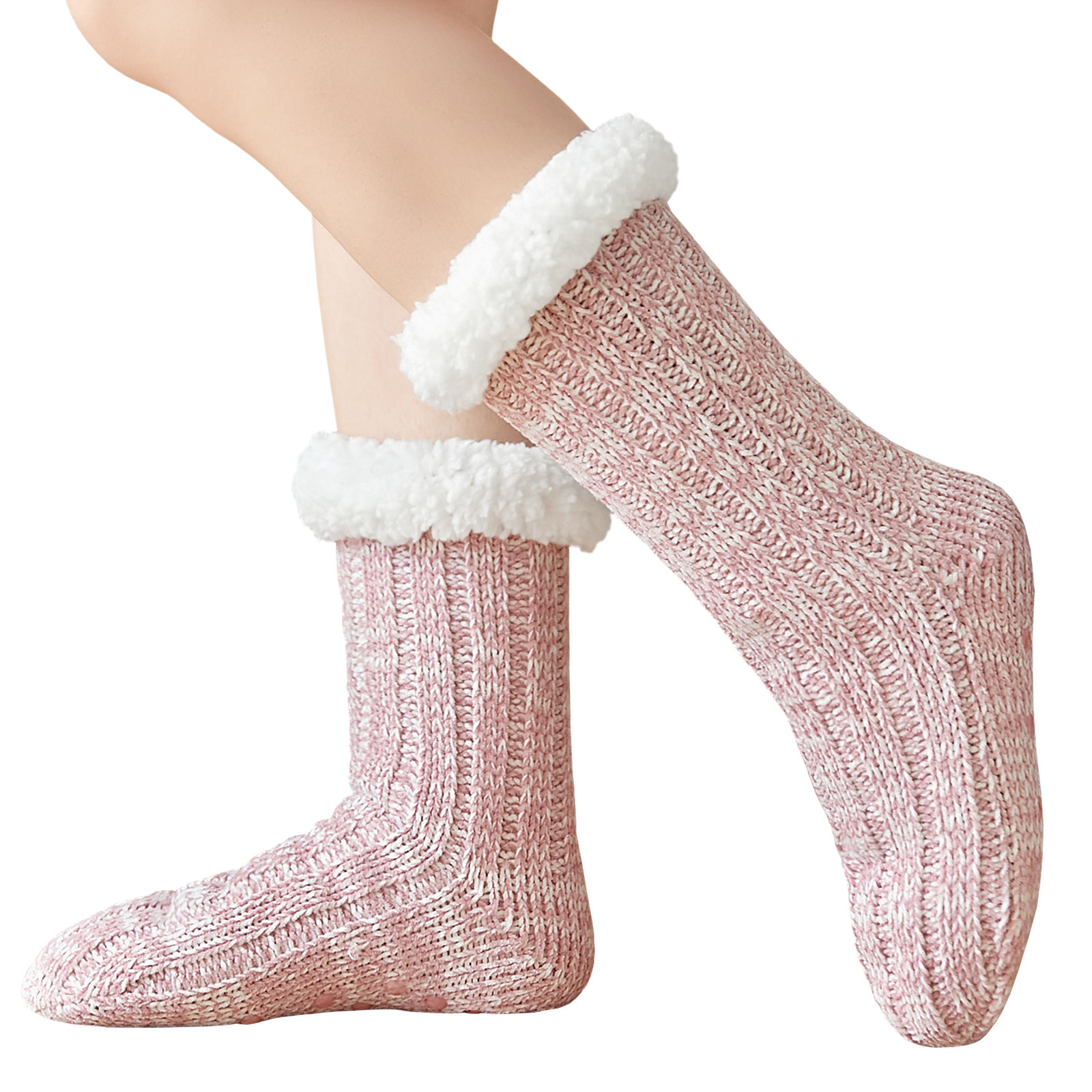 Women's Fuzzy Warm Comfort Cozy Soft Fleece Lined Colorful Anti-Slip ...