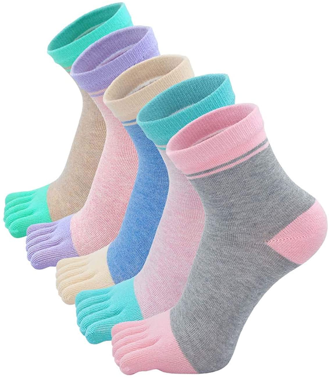 New Trainer Cotton Ankle Breathe EU36-40 Hiking Mesh Five Finger Socks ...