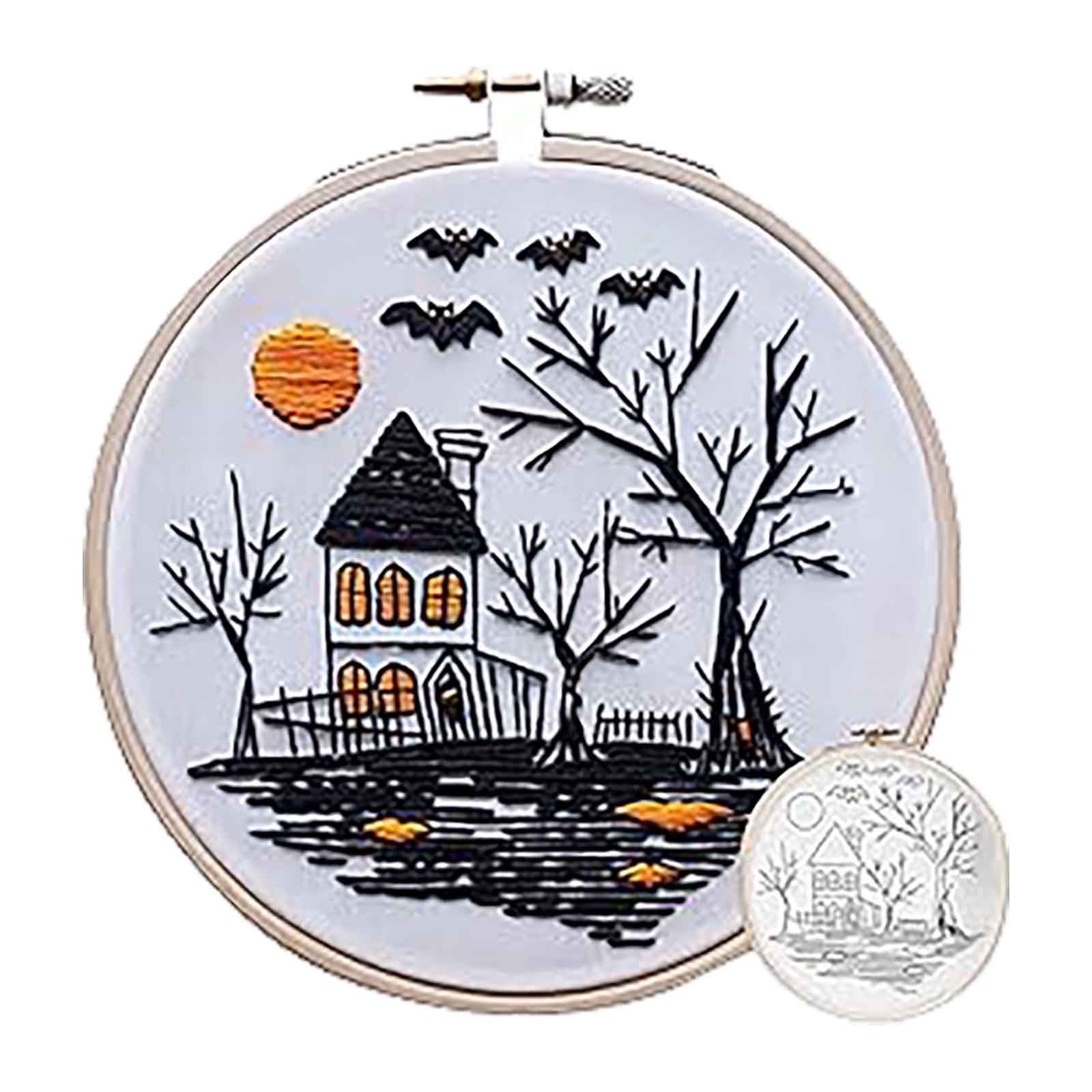 ZFWDUNSA Embroidery Kit Stamped Kit Needlepoint Kit Gothic Embroidery ...