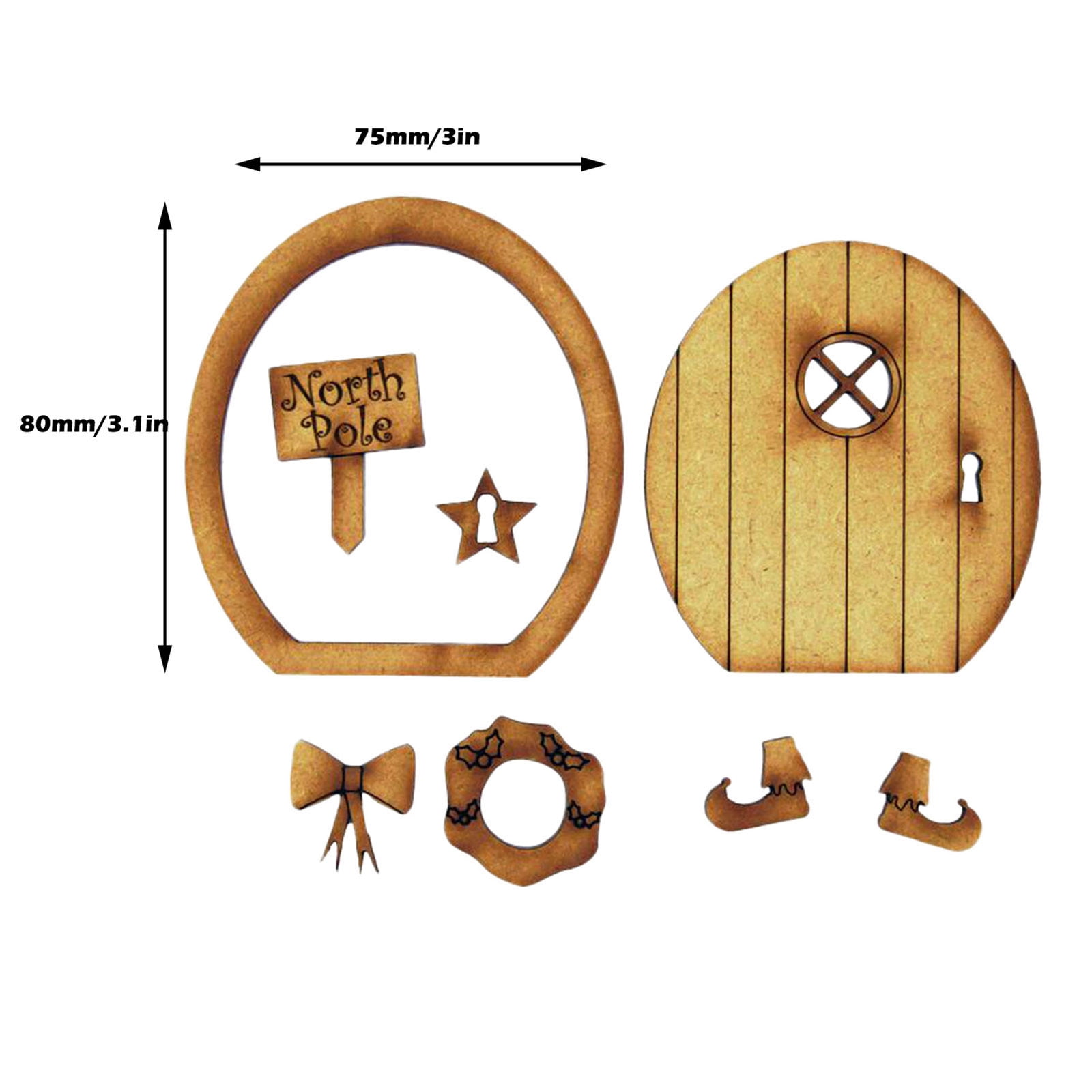 ZFWDUNSA Wooden Door Narnia Door. Three-dimensional Assembly Kit Door Craft Wooden - Walmart.com