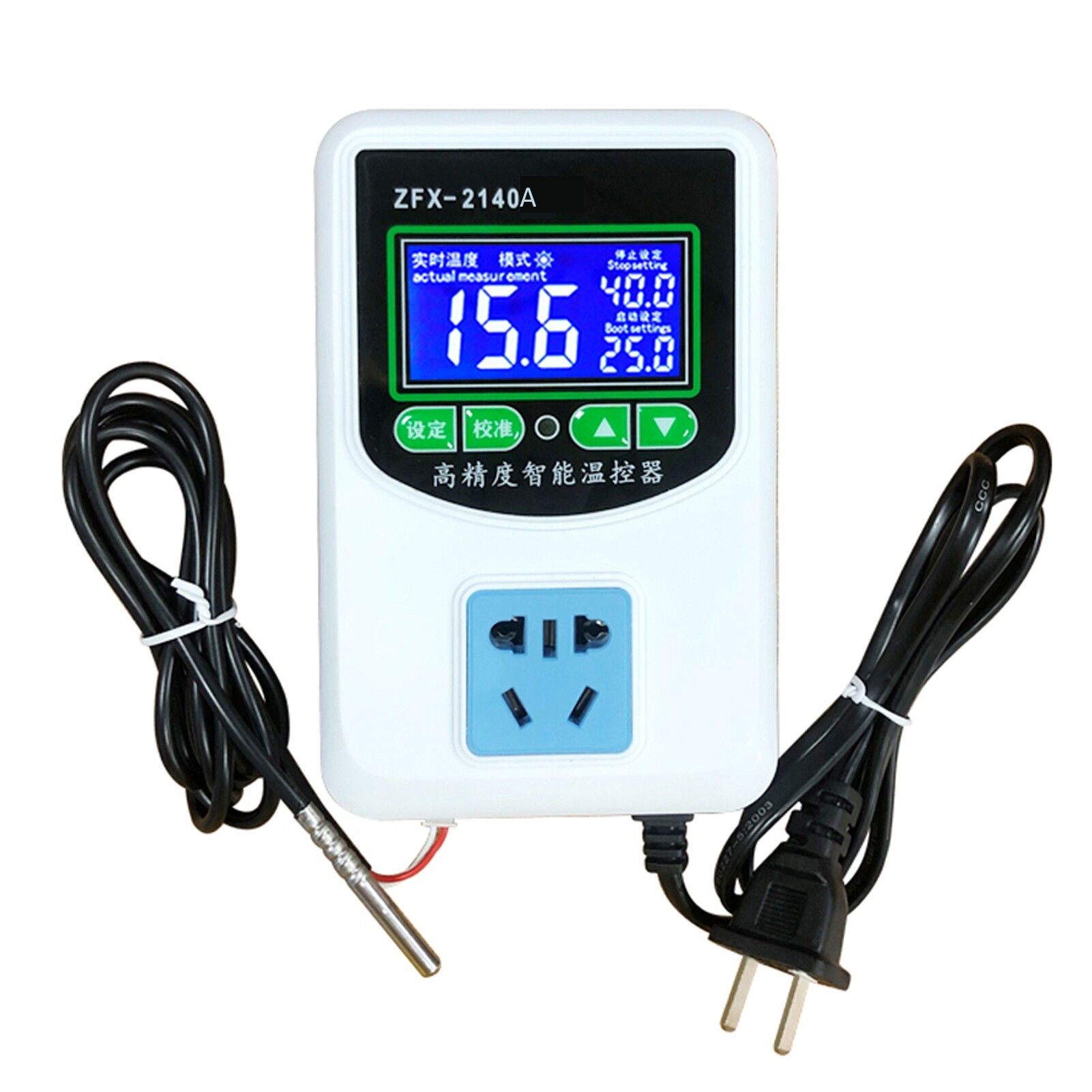 ZFX-2140A Digital Temperature Controller Intelligent High Accuracy Heating Cooling NTC Sensor ...